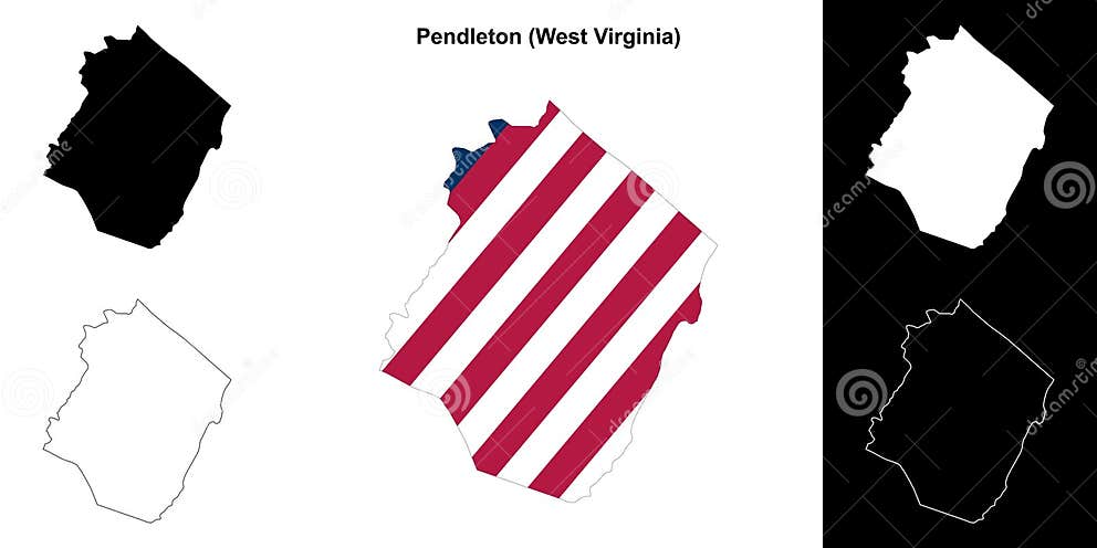 Pendleton outline map stock illustration. Illustration of template ...