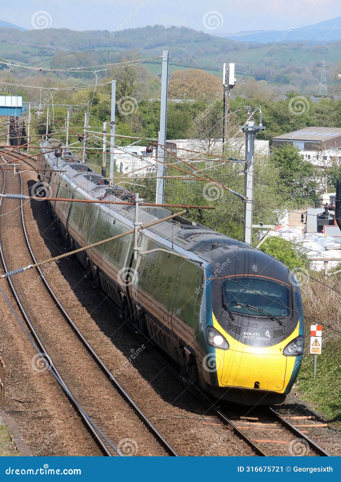 Pendolino Approaching Carnforth, West Coast Main Line Editorial Photo ...