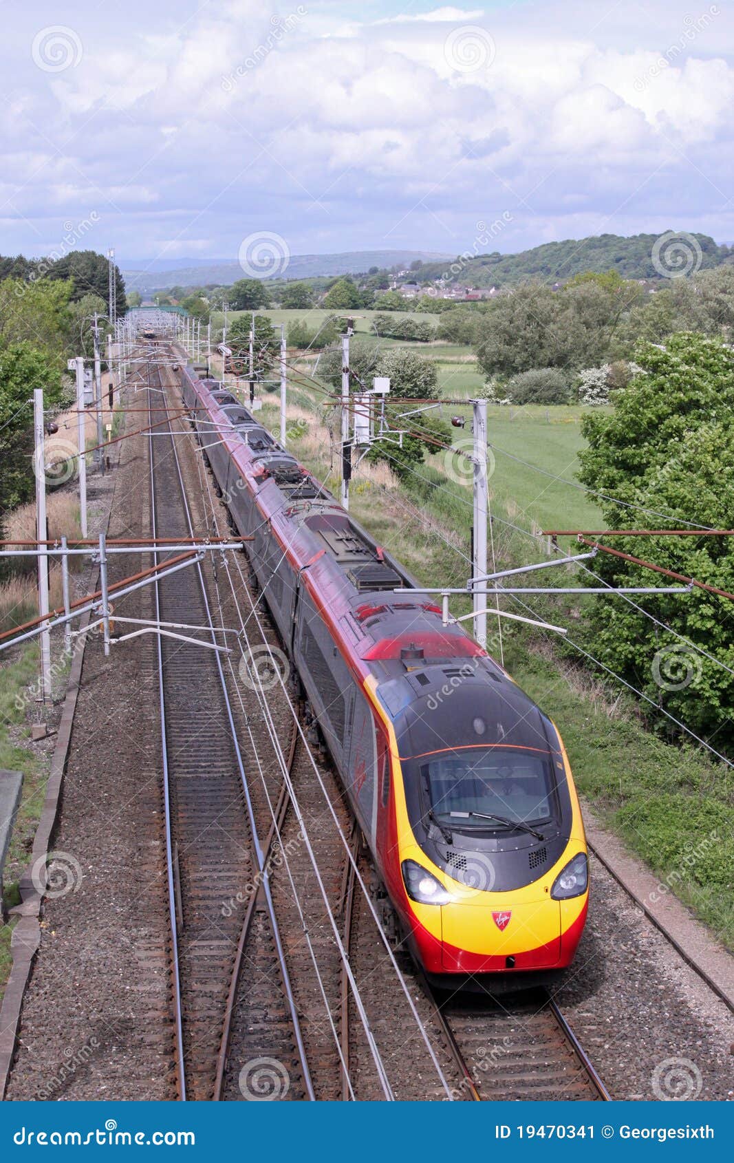 Pendolino Train on West Coast Mainline, Lancashire Editorial Photo ...