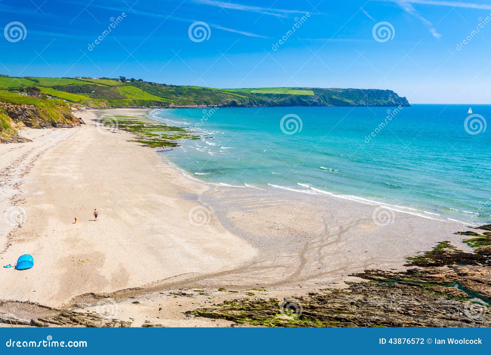 Pendower Beach Cornwall England Stock Photo - Image of outside, cornish ...