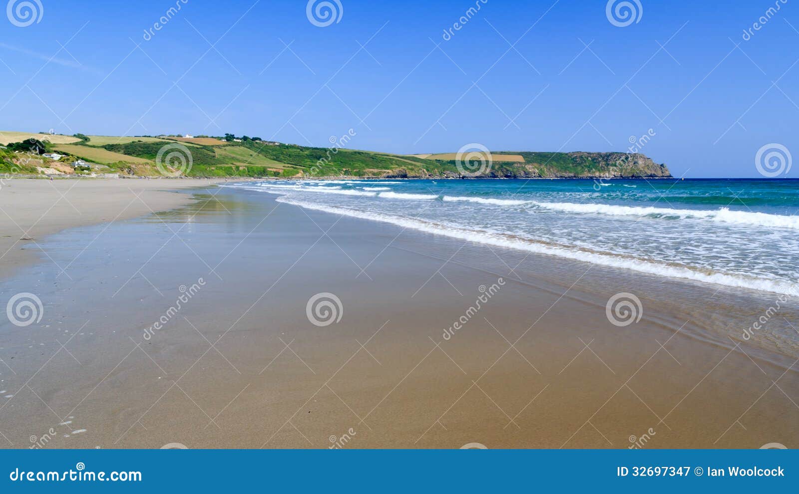 Pendower Beach Cornwall England Stock Image - Image of scenics ...