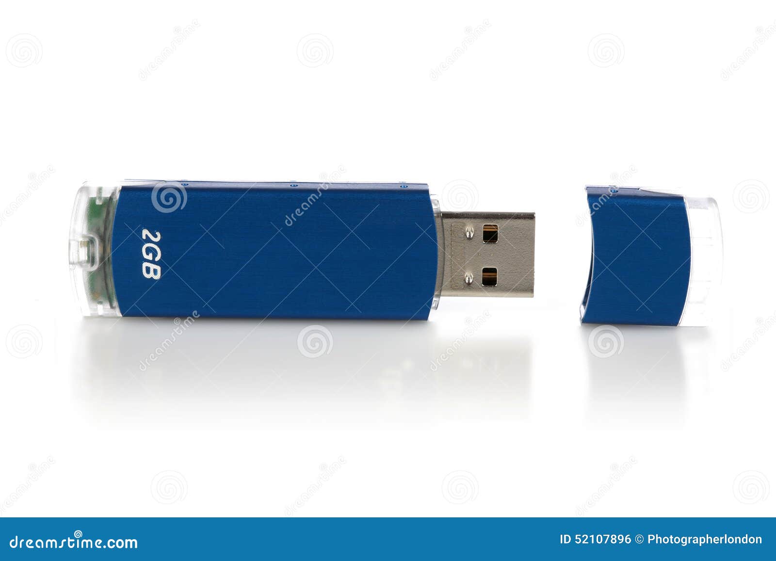 Pendrive Azul En El Fondo Blanco Foto de archivo - Imagen de conecte ...