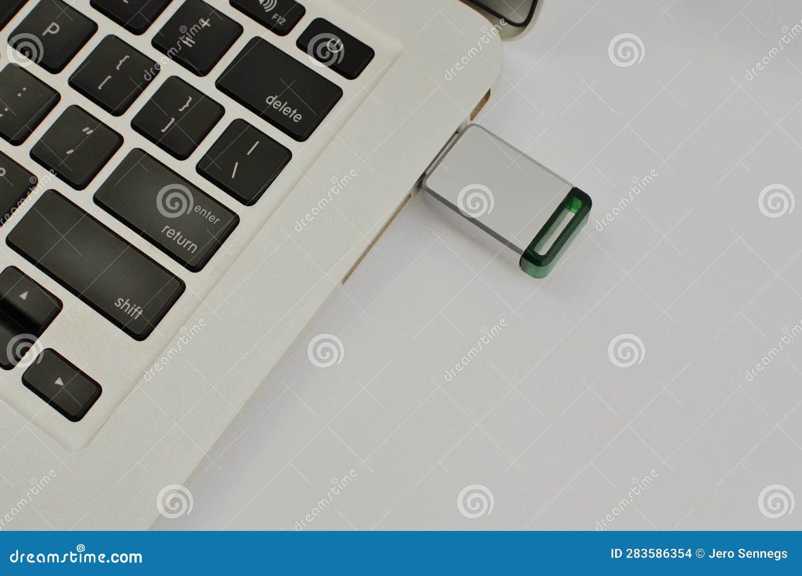 Pendrive Connected To the Laptop, Symbolizing the Perfect Union between ...