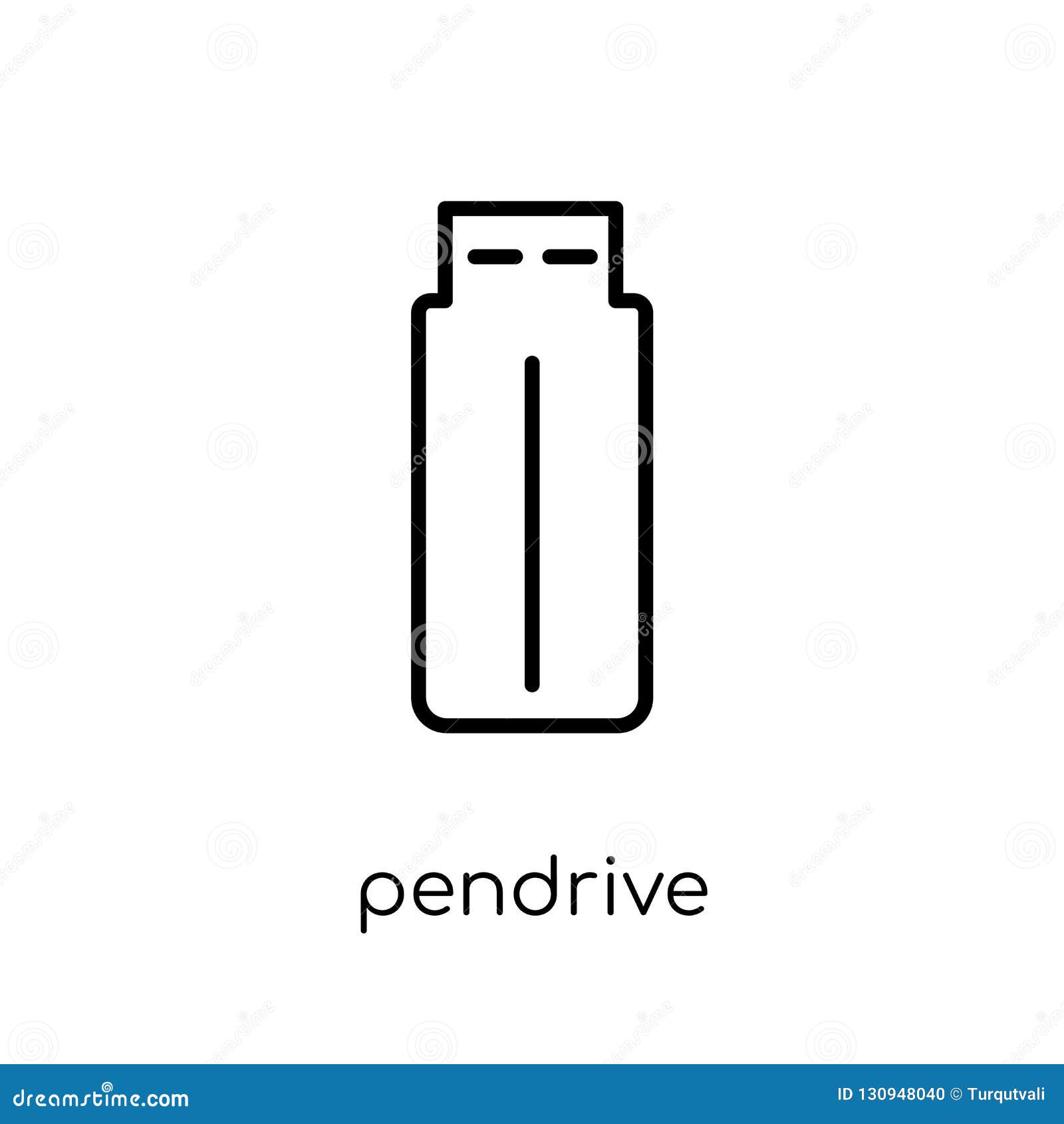 Pendrive Icon from Electronic Devices Collection. Stock Vector ...