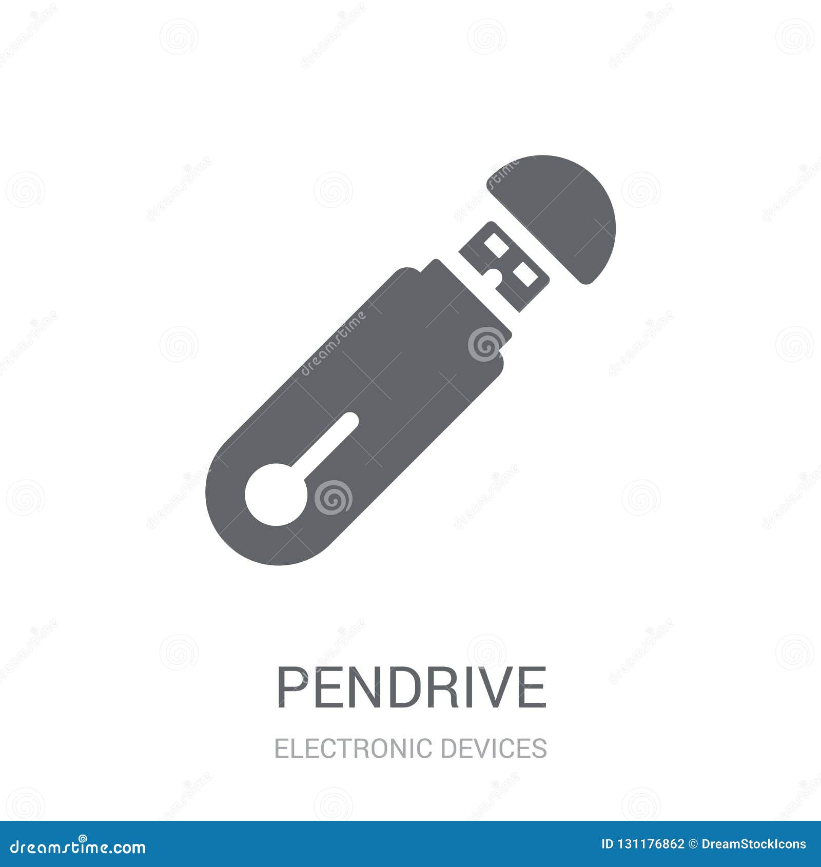 Pendrive Icon. Trendy Pendrive Logo Concept on White Background Stock ...