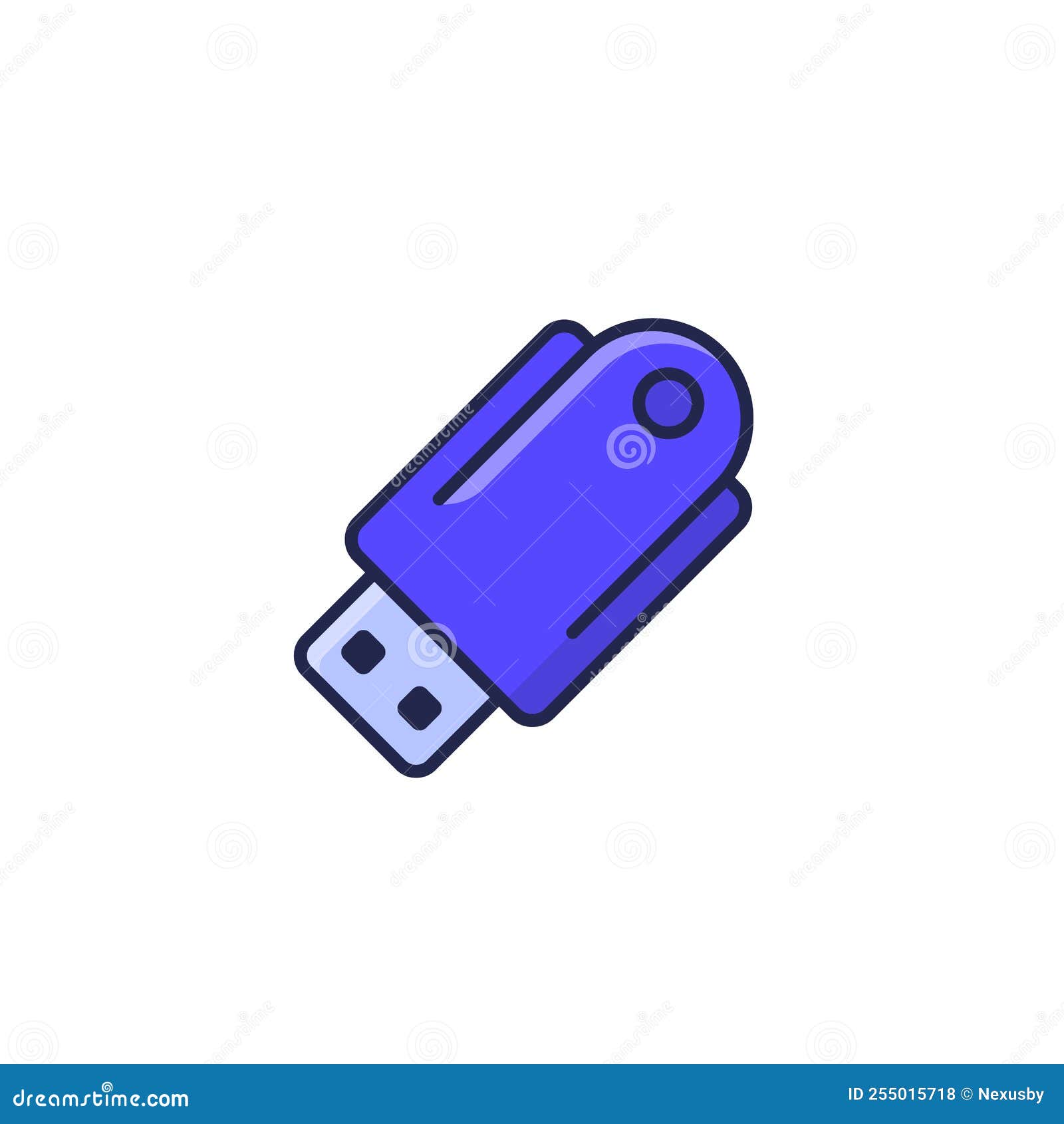 Pendrive USB Stick Icon - Vector Illustration - Isolated On Transparent ...