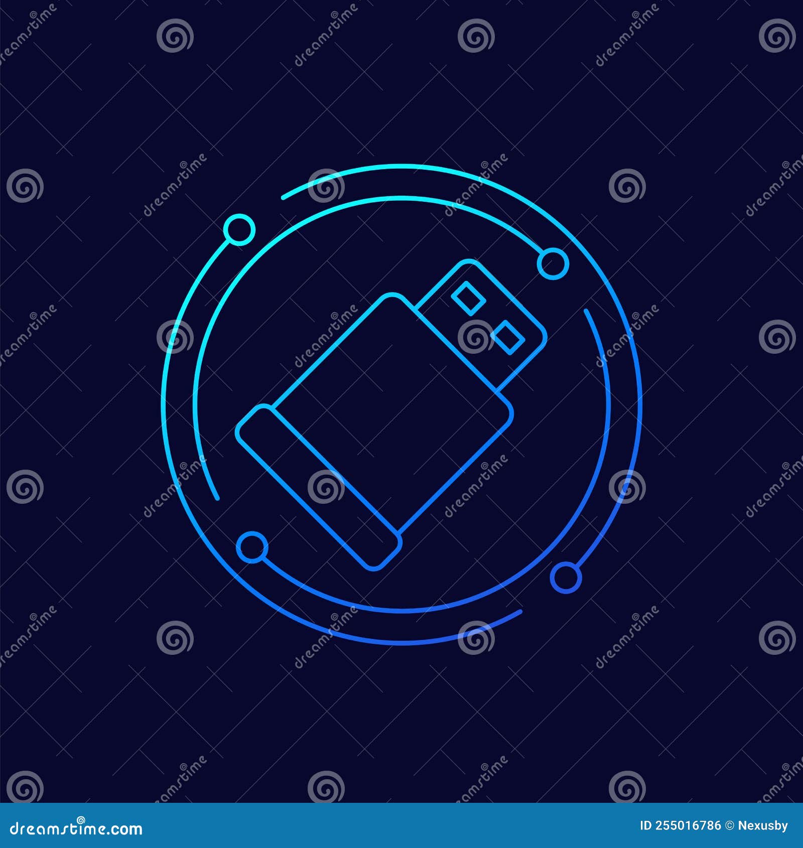 Do Not Use Usb Pendrive Stick Symbol - Vector Illustration Isolated On ...