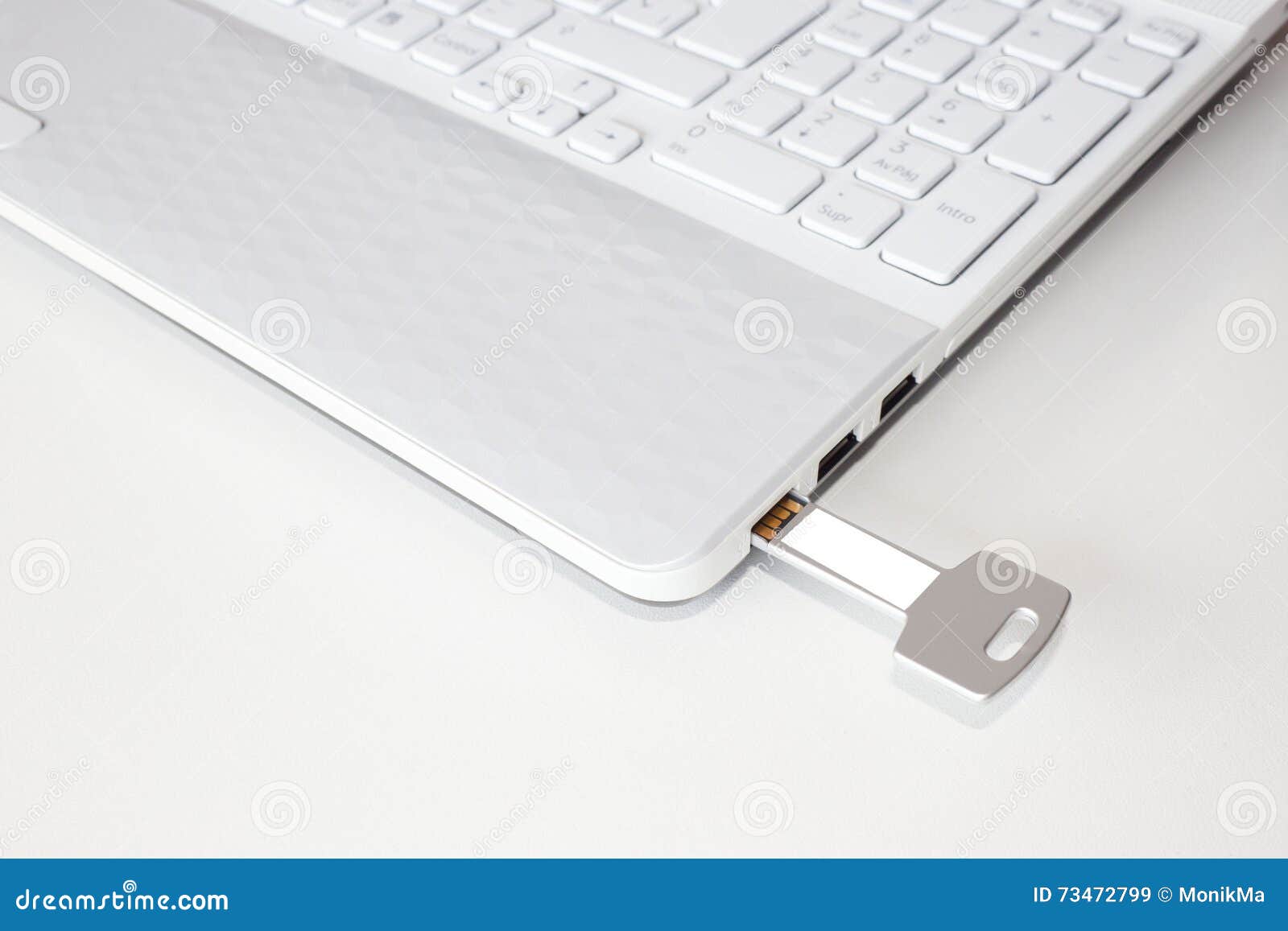 Pendrive in the Usb Port of a Laptop Stock Image - Image of secure ...