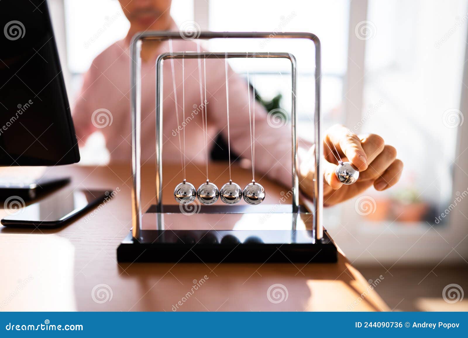 Pendulum Action Movement and Science Stock Photo - Image of reaction ...
