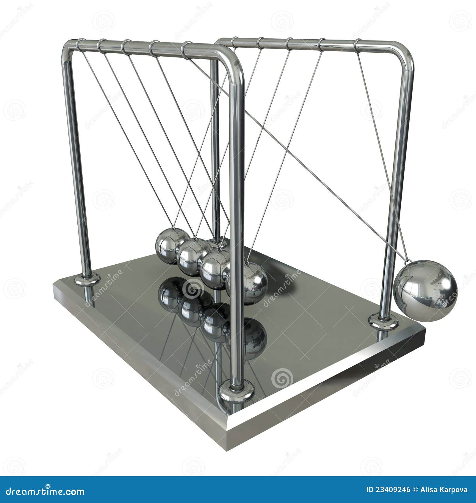 Pendulum, Balancing Balls Newton S Cradle Stock Illustration ...