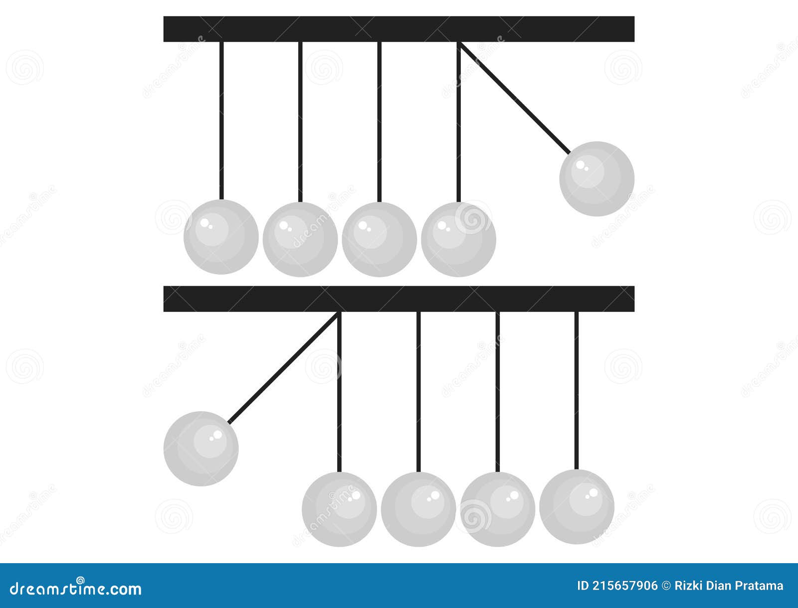 Pendulum Ball Illustration in Physics Theme Stock Vector - Illustration ...