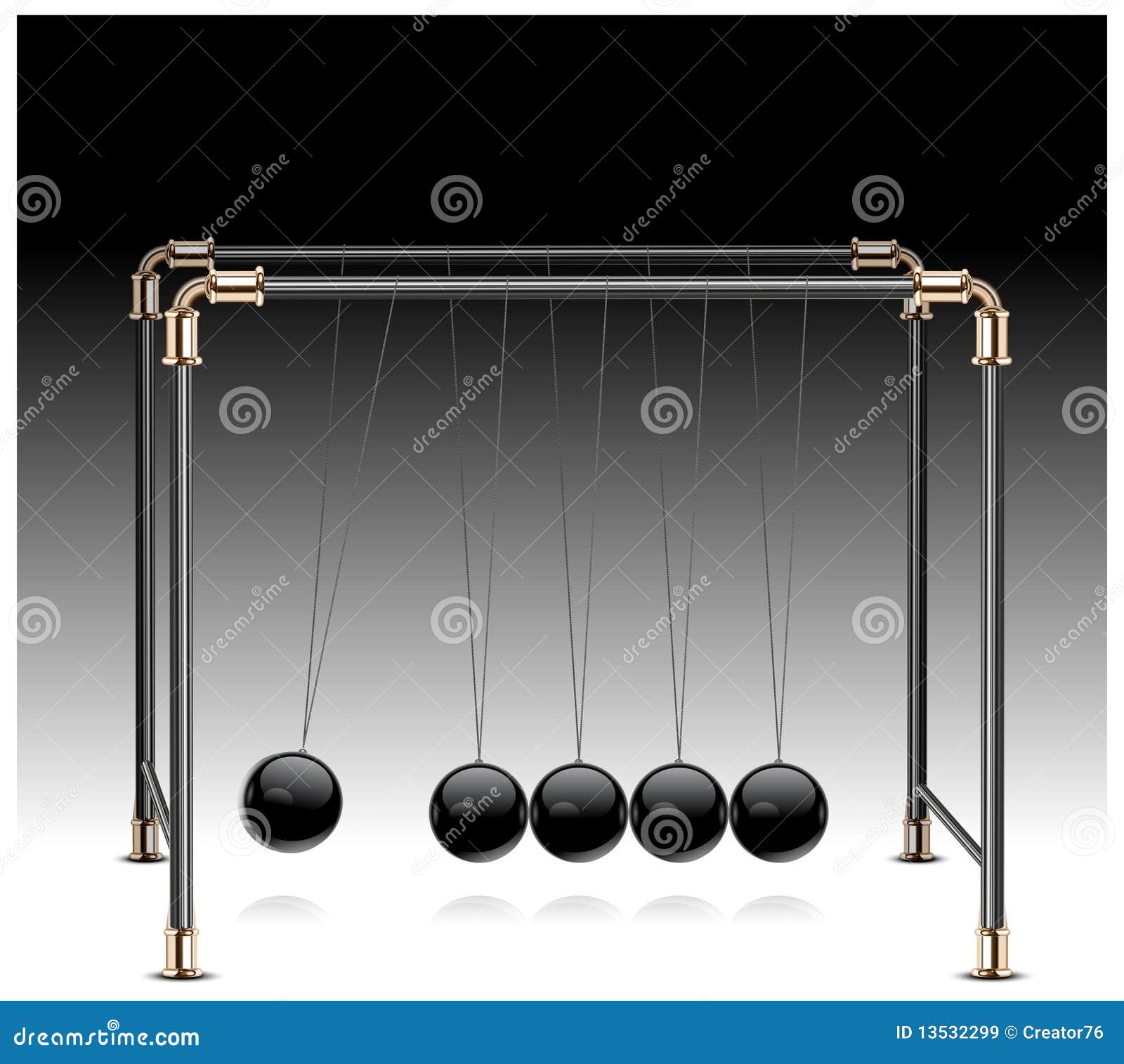 Pendulum on black stock vector. Illustration of pendulum - 13532299