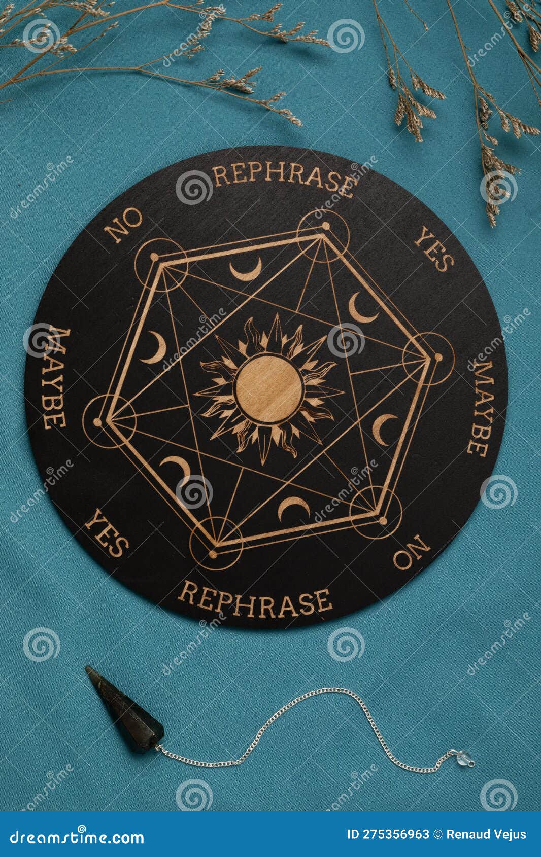 Pendulum Board for Divination, Fortune Telling Stock Image - Image of ...