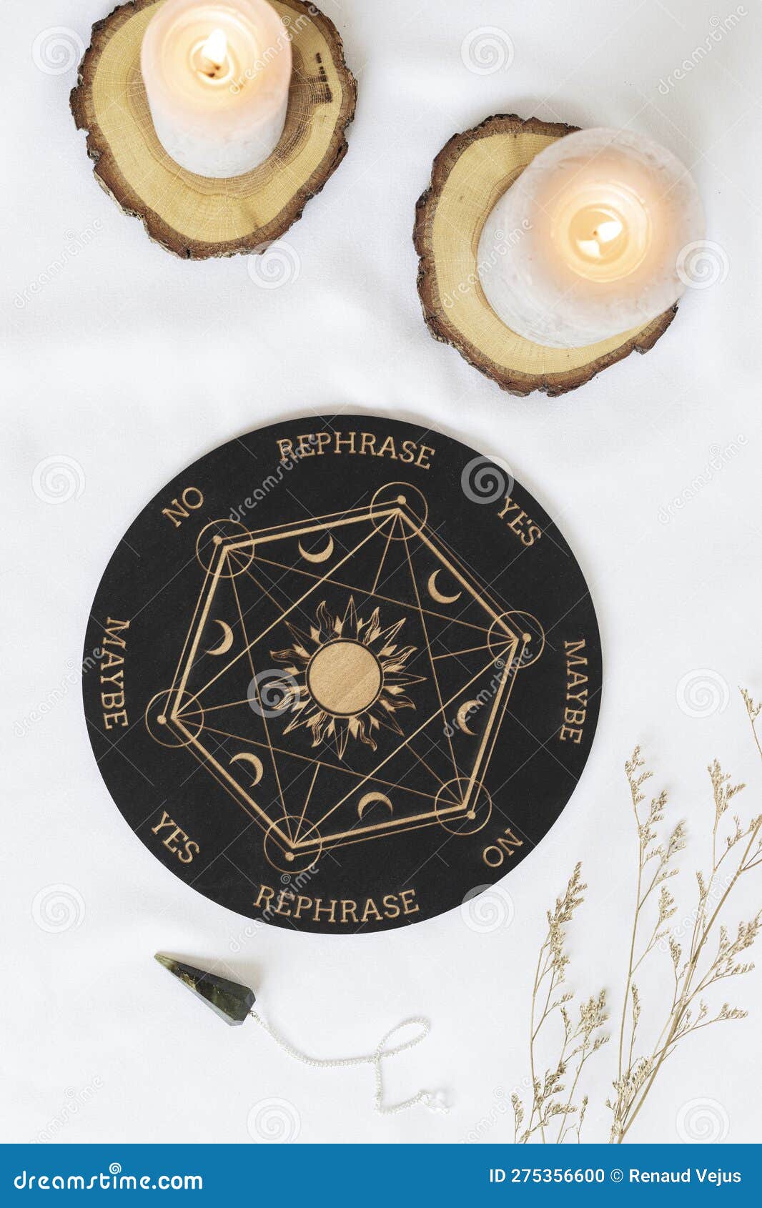 Pendulum Board for Divination, Fortune Telling Stock Photo - Image of ...