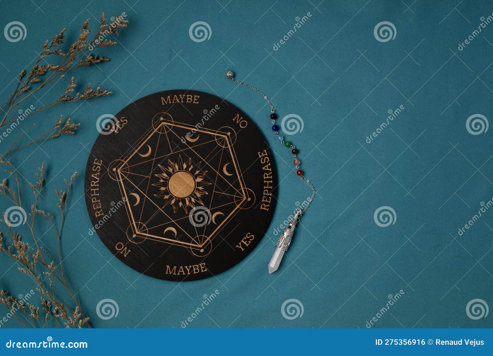 Pendulum Board for Divination, Fortune Telling Stock Photo - Image of ...