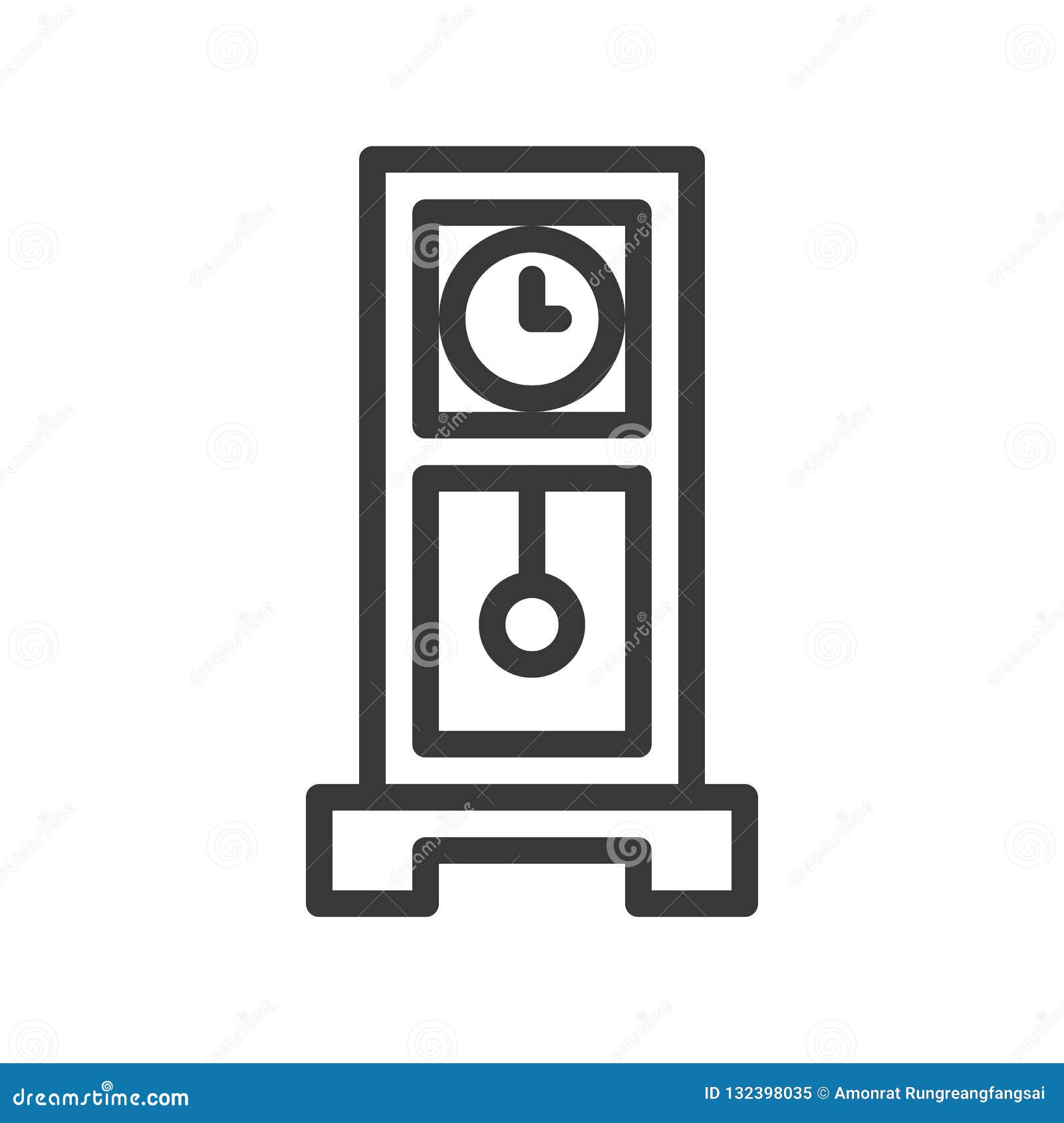 Pendulum Clock, Pixel Perfect Icon Outline Design Editable Stroke Stock ... Pendulum Clock, Pixel Perfect Icon Outline Design Editable Stroke Stock ...