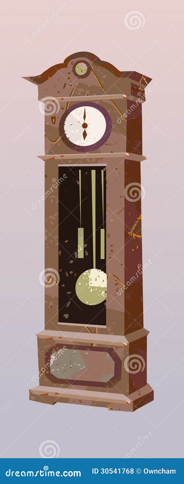 Pendulum Clock stock vector. Illustration of vector, stylized - 30541768