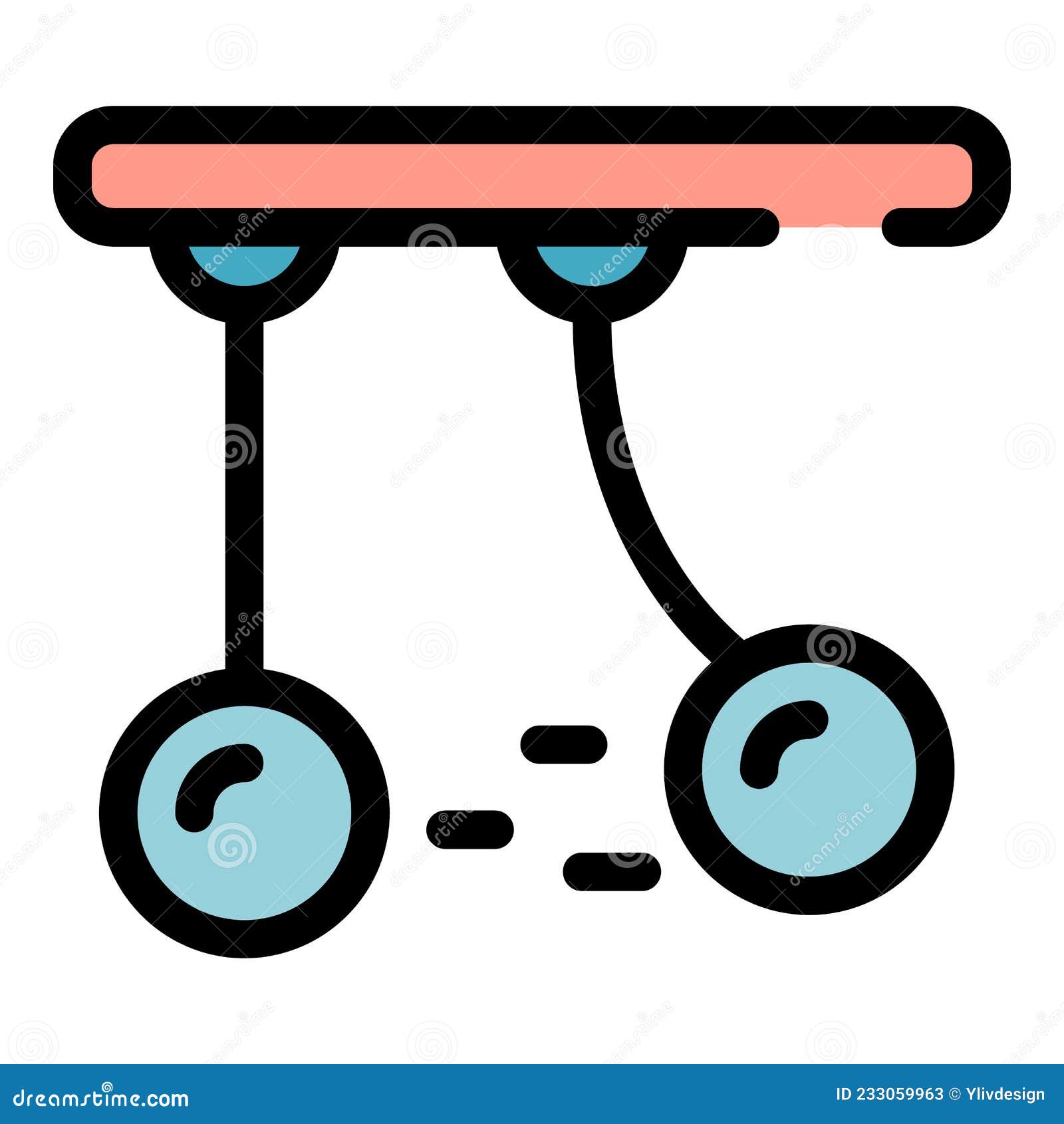 Pendulum Gravity Experiment Icon Color Outline Vector Stock Vector ...