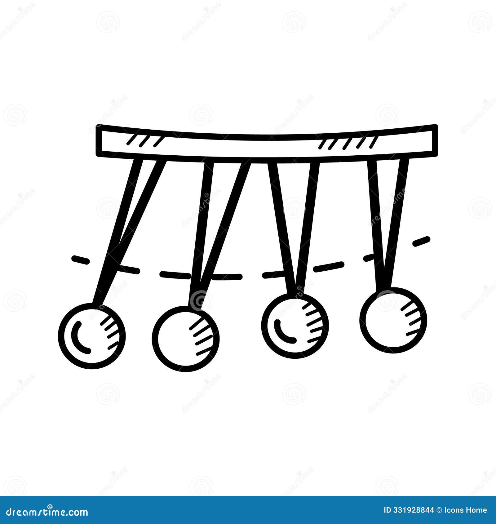 Pendulum stock illustration. Illustration of physics - 331928844