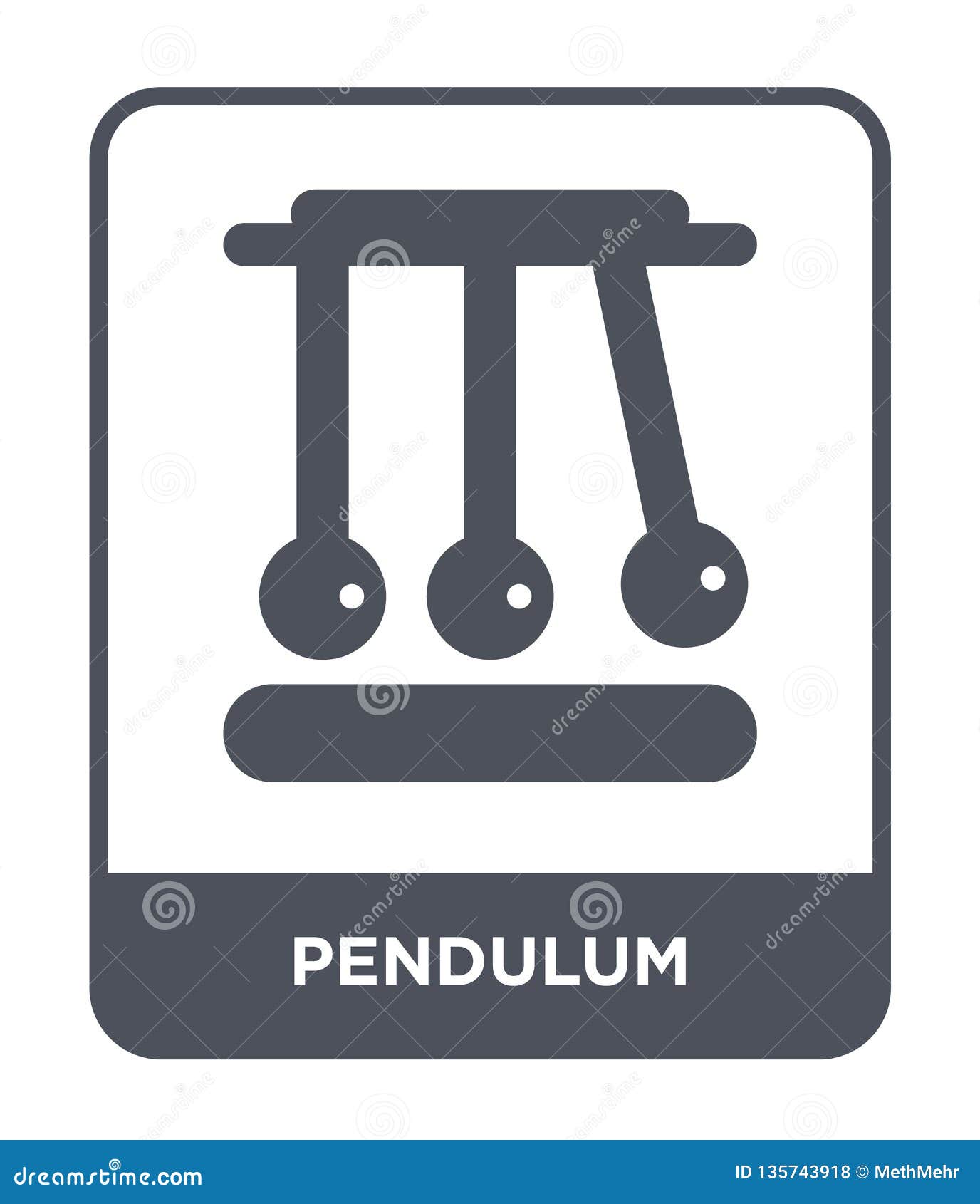 Pendulum Icon in Trendy Design Style. Pendulum Icon Isolated on White ...