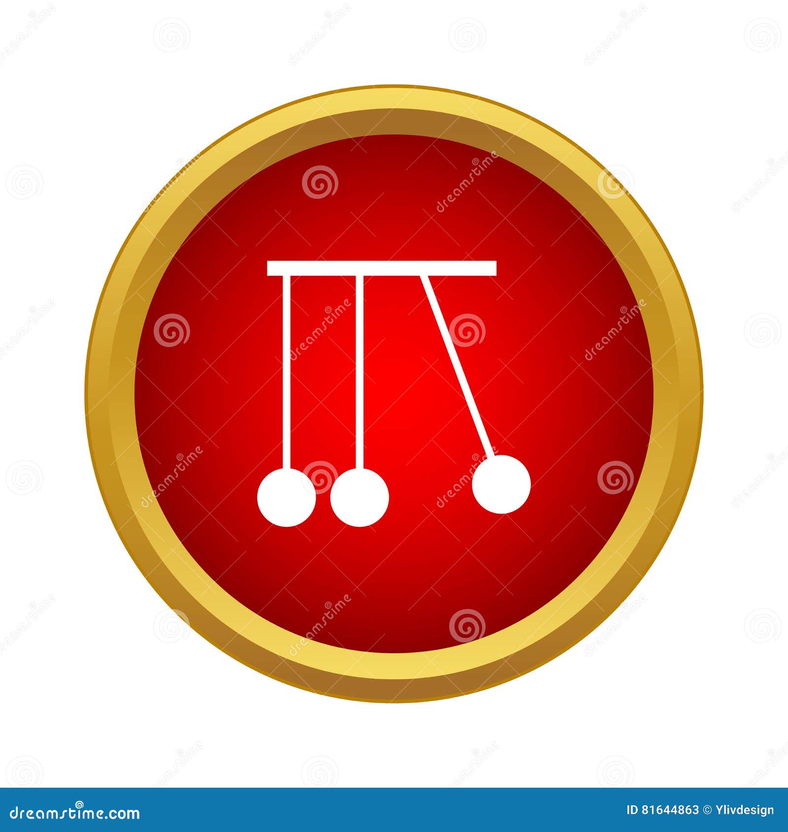 Pendulum of Newton Icon, Simple Style Stock Vector - Illustration of ...