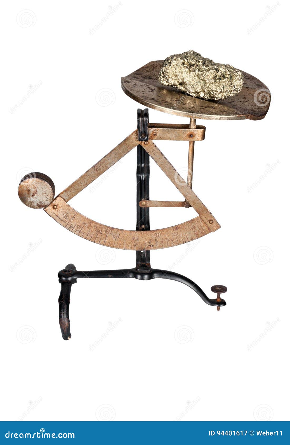 Pendulum Scales with a Gold Nugget Ore Stock Image - Image of golden ...