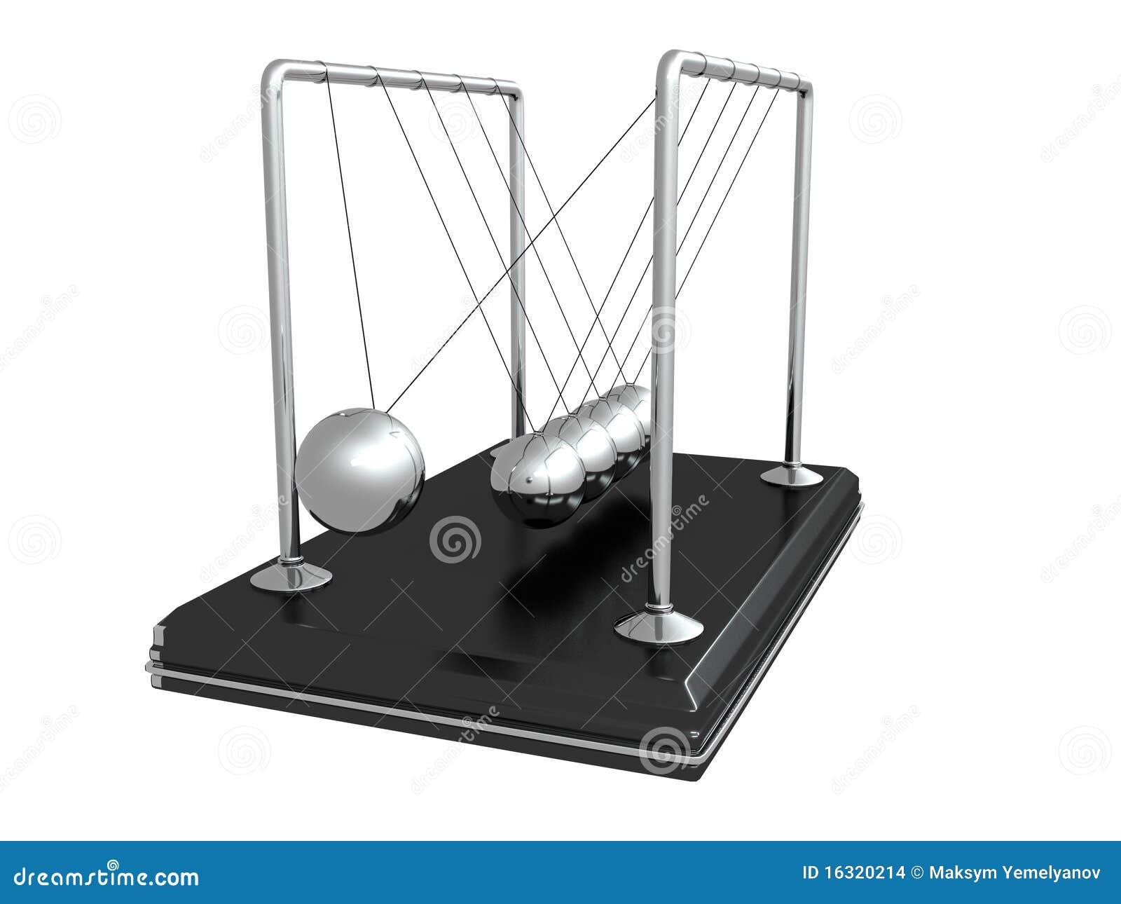 Pendulum on White Background. 3d Stock Illustration - Illustration of ...