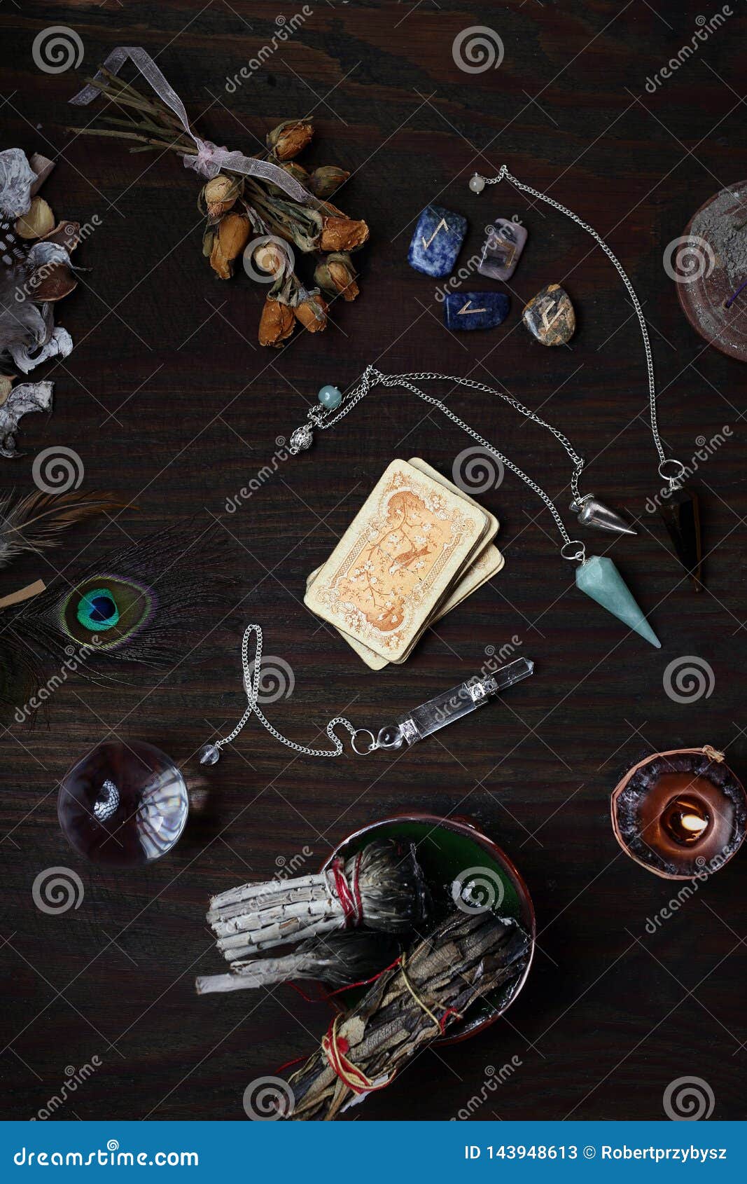 Composition Of Esoteric Objects, Used For Healing And Fortune-telling ...