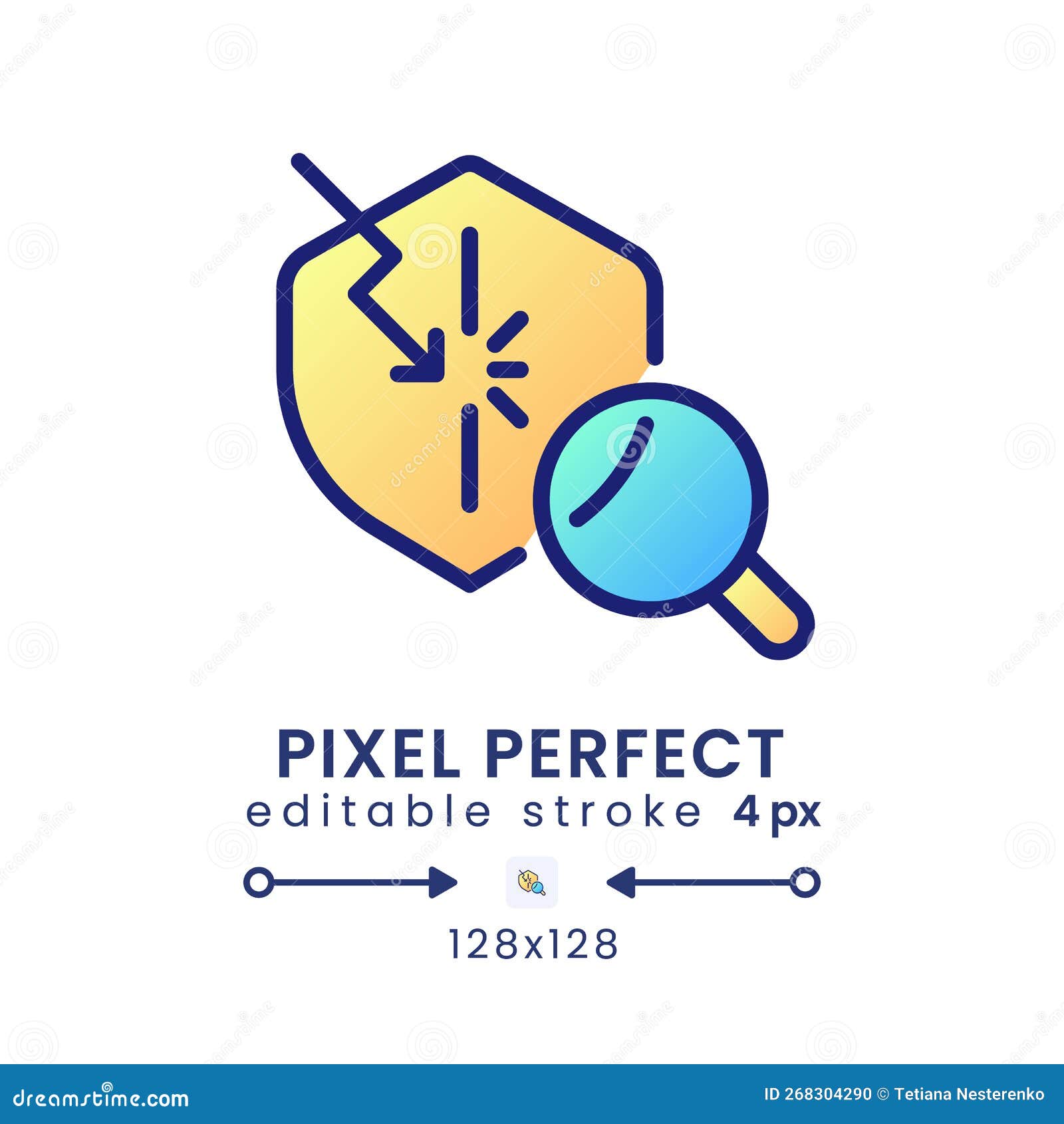 Penetration Test Gradient Fill Desktop Icon Stock Vector - Illustration ...