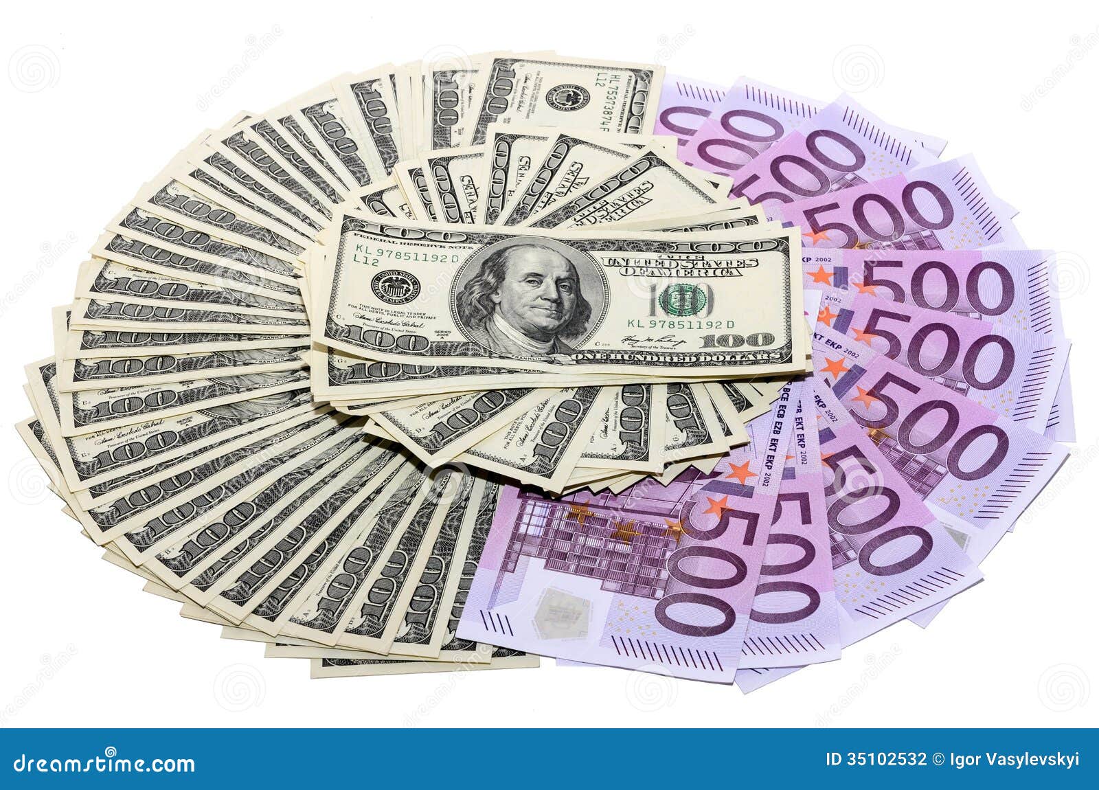 Pengar. USA och Europa arkivfoto. Bild av pengar, finans - 35102532