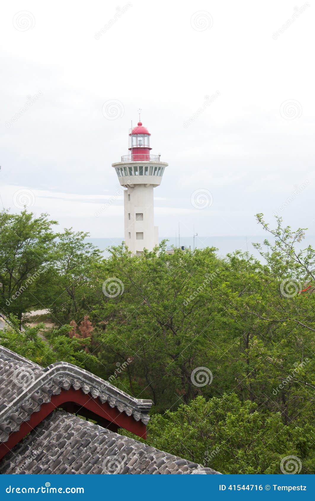 Penglai Lighthouse stock photo. Image of penglai, warning - 41544716