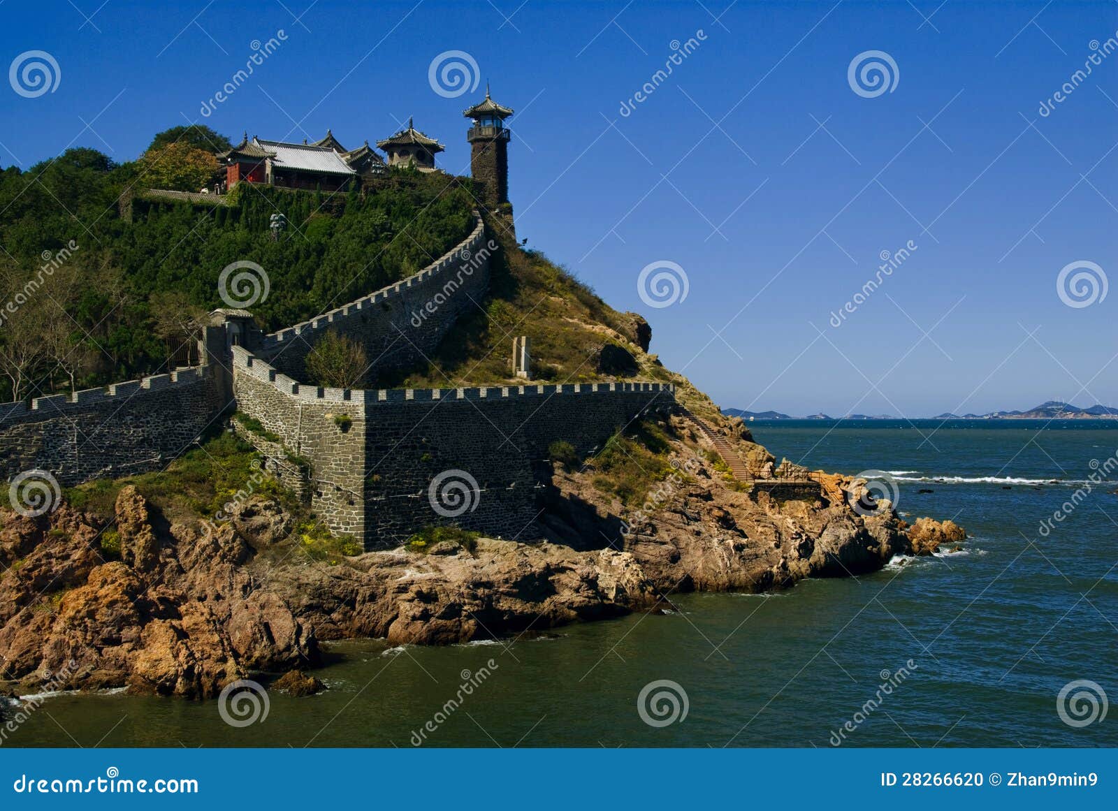 Penglai Pavilion stock photo. Image of shandong, rampart - 28266620