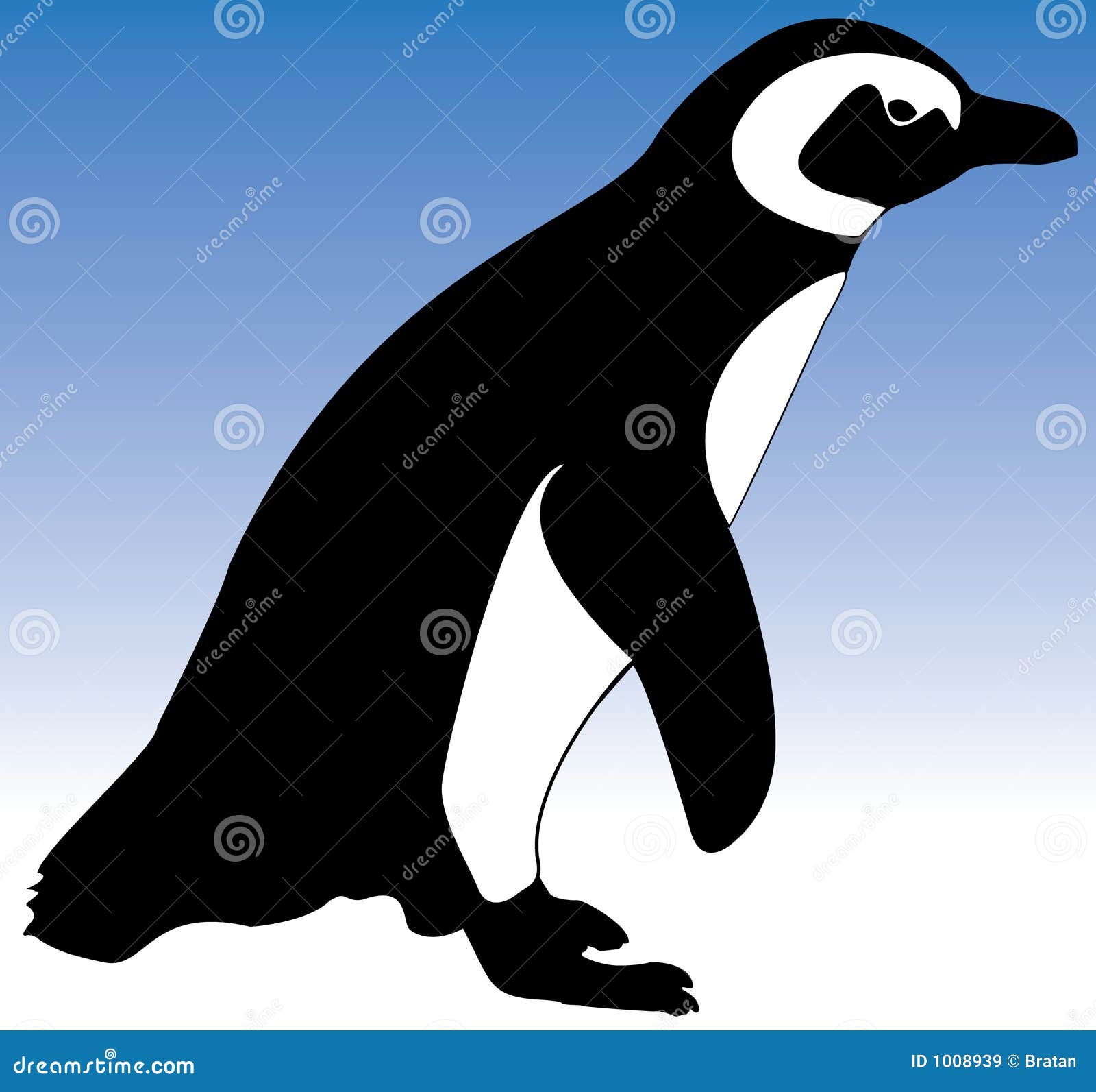Penguin stock vector. Illustration of antarctic, serious - 1008939