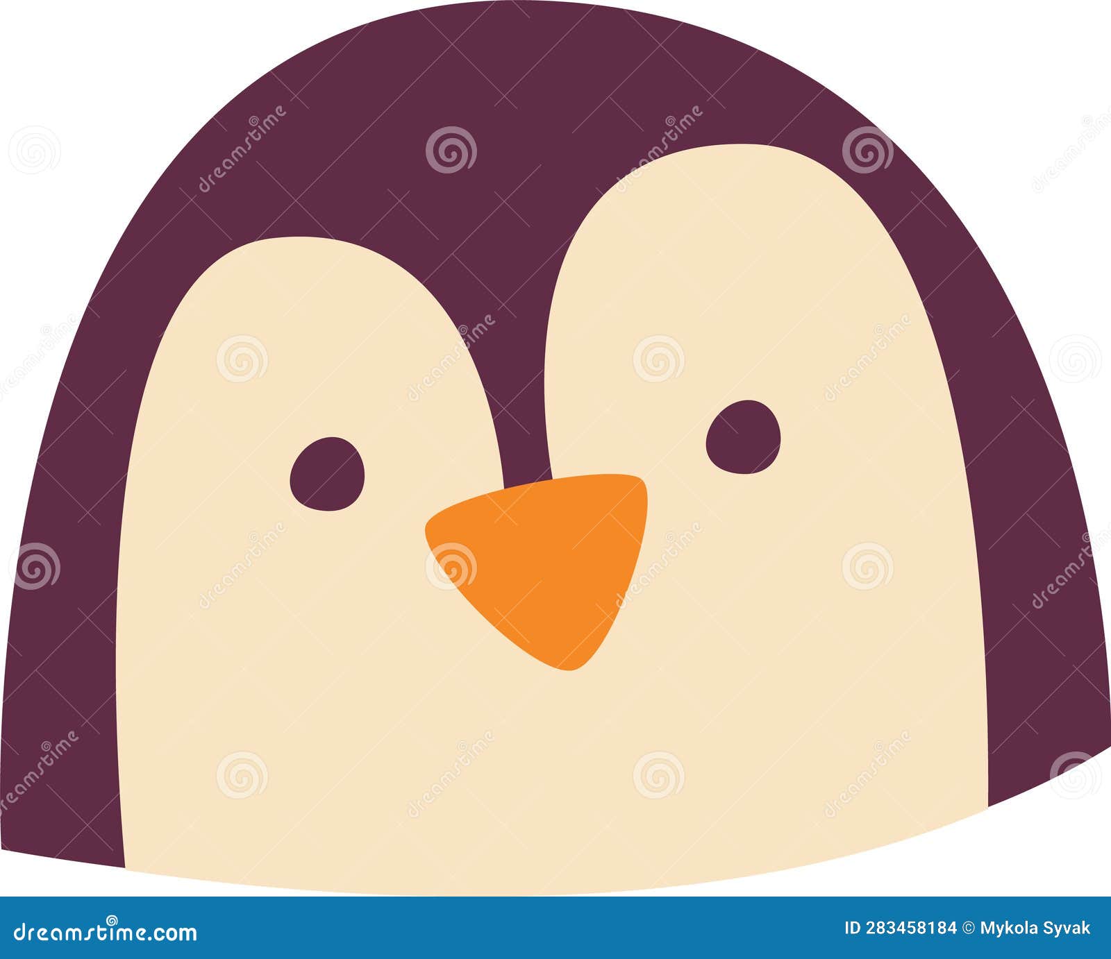 Penguin Animal Face stock vector. Illustration of panda - 283458184