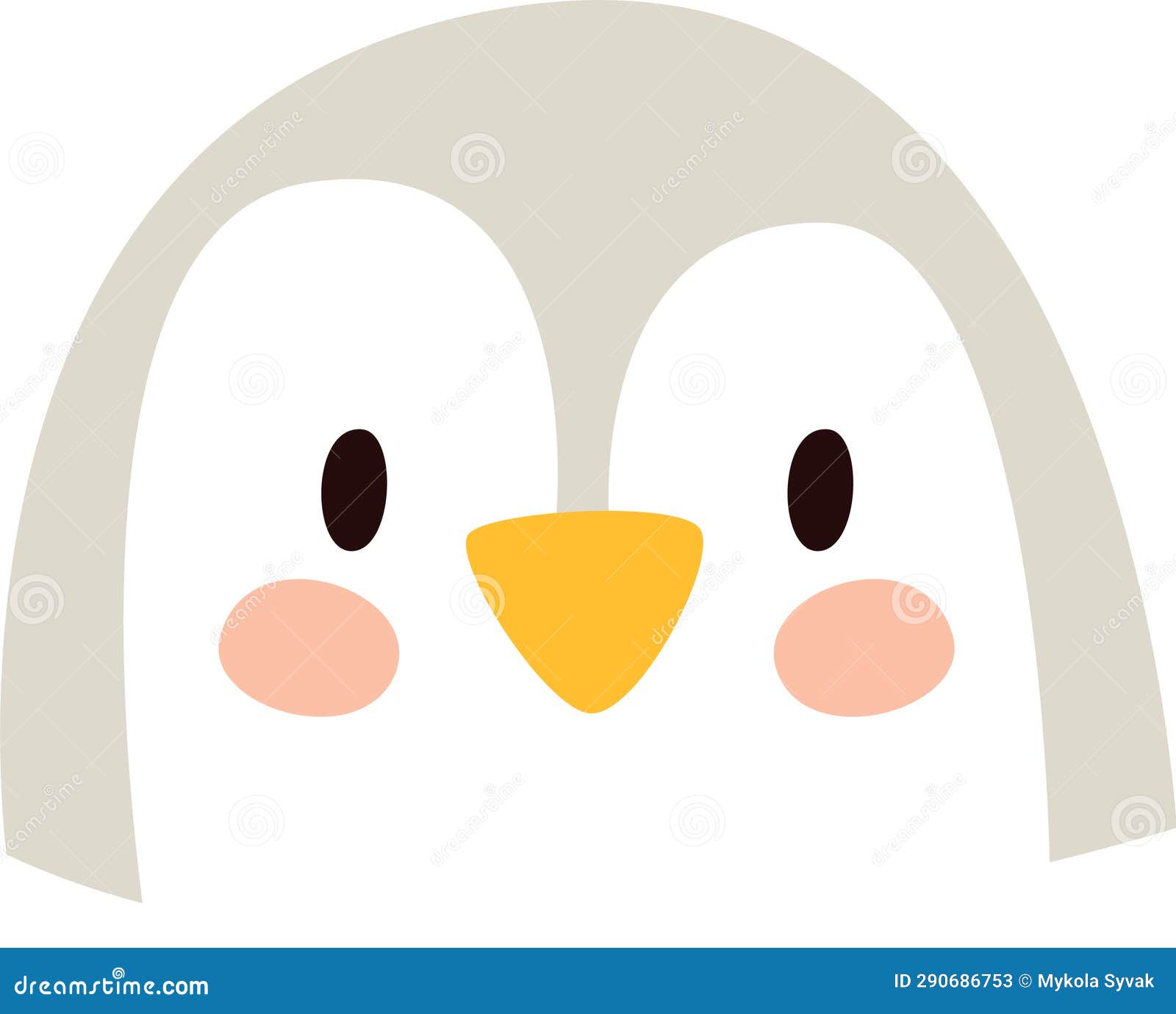 Penguin Animal Face stock vector. Illustration of face - 290686753