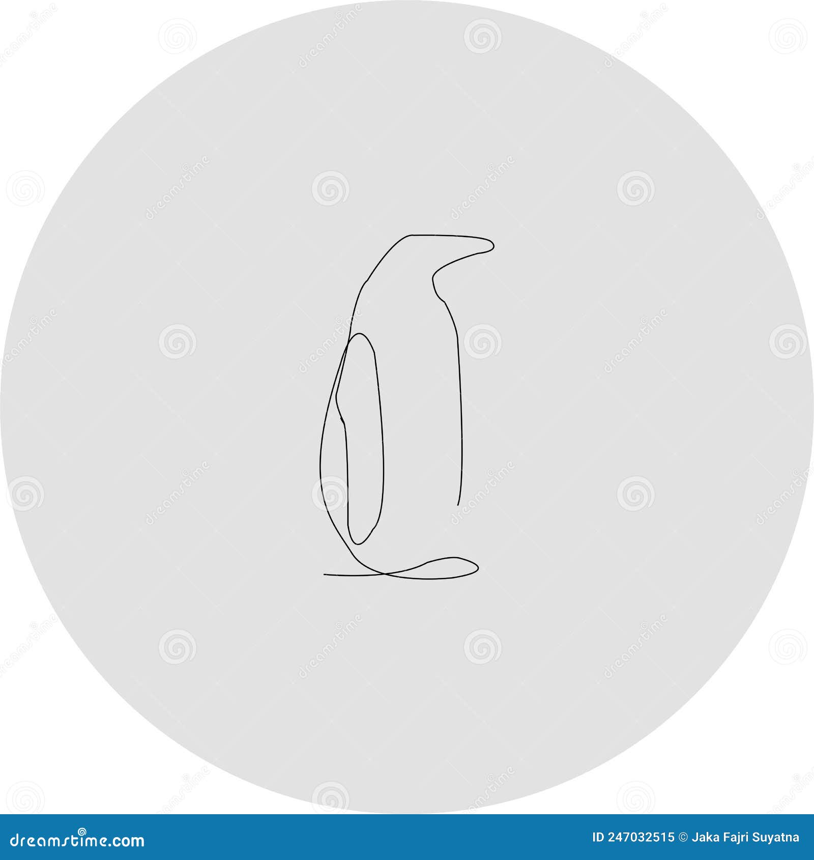 Penguin Animals Line Art Hand Draw Stock Vector - Illustration of ...