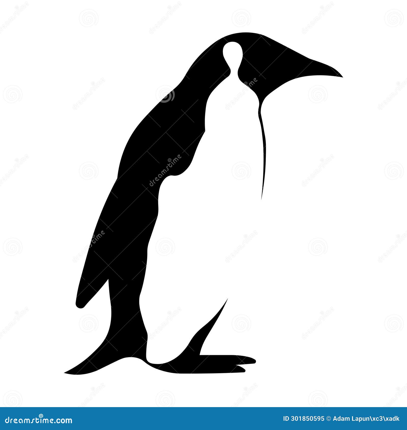 Penguin Black Walk Logo Icon Designs Vector Illustration Silhouette ...