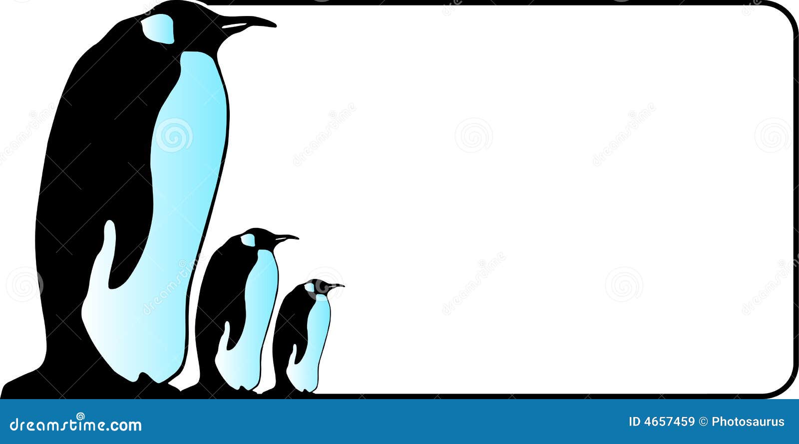 Penguin border stock vector. Illustration of background - 4657459