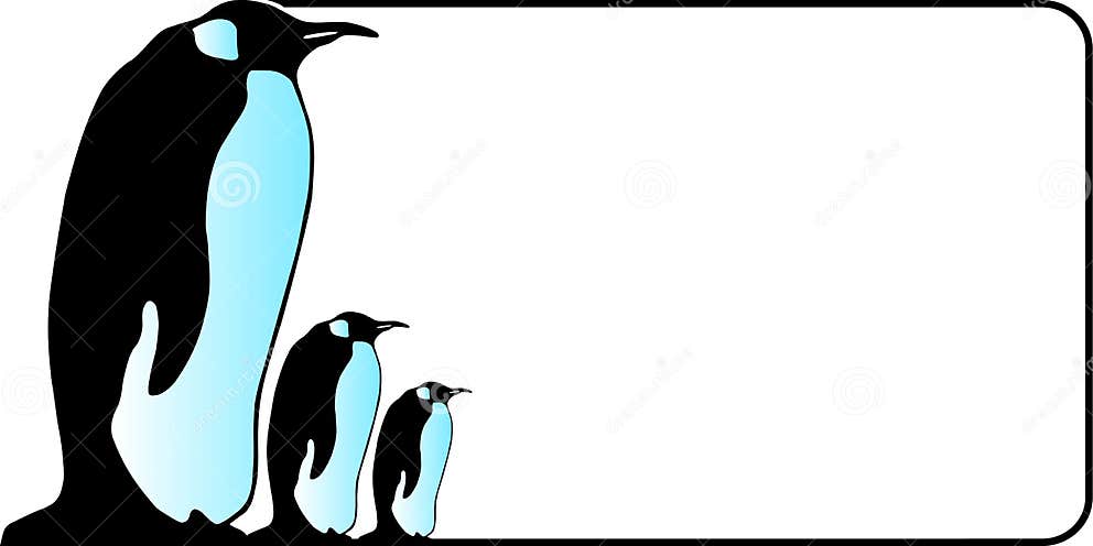 Penguin border stock vector. Illustration of background - 4657459