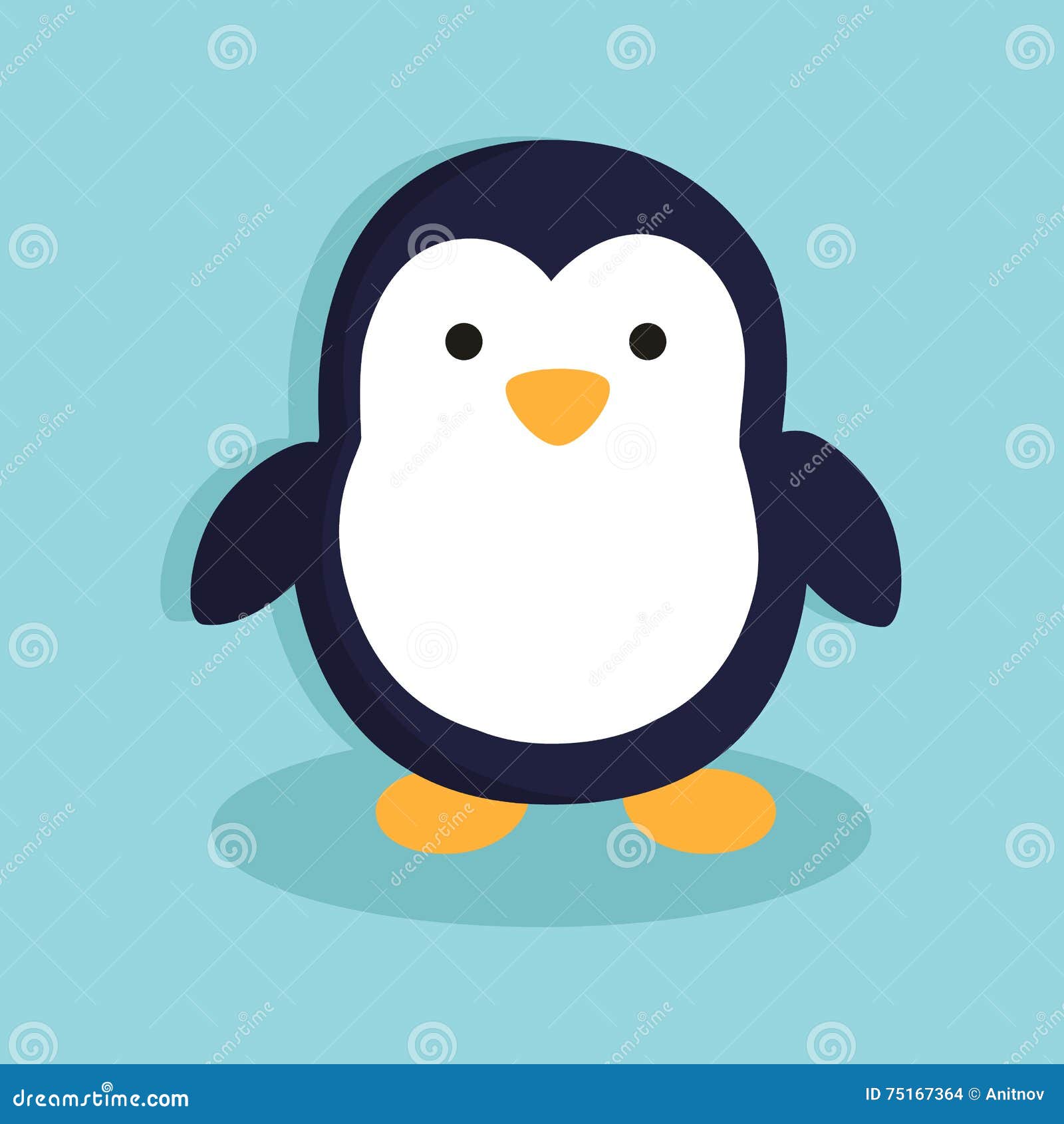 Penguin Cartoon Character Vector Illustration | CartoonDealer.com #75167364