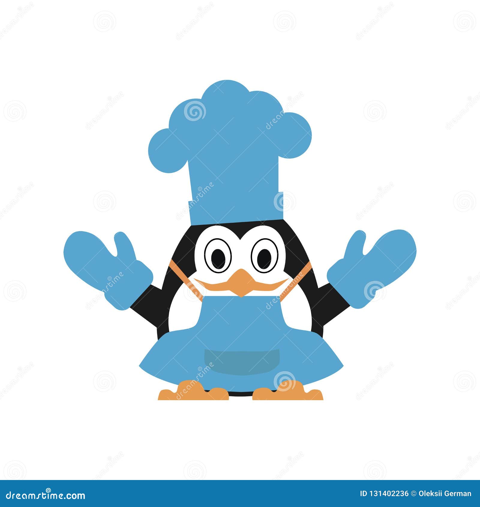 Penguin cook stock illustration. Illustration of smile - 131402236