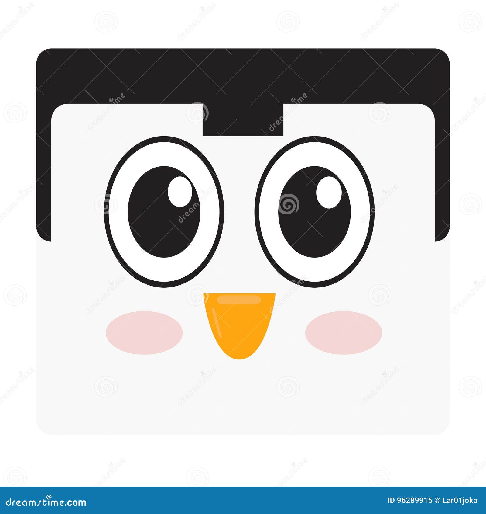 Penguin face stock vector. Illustration of standing, cute - 96289915