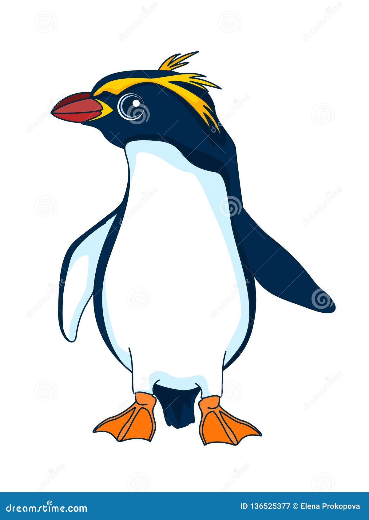 Penguin. Figure Stylized Cartoon Style. Isolated Background Stock ...