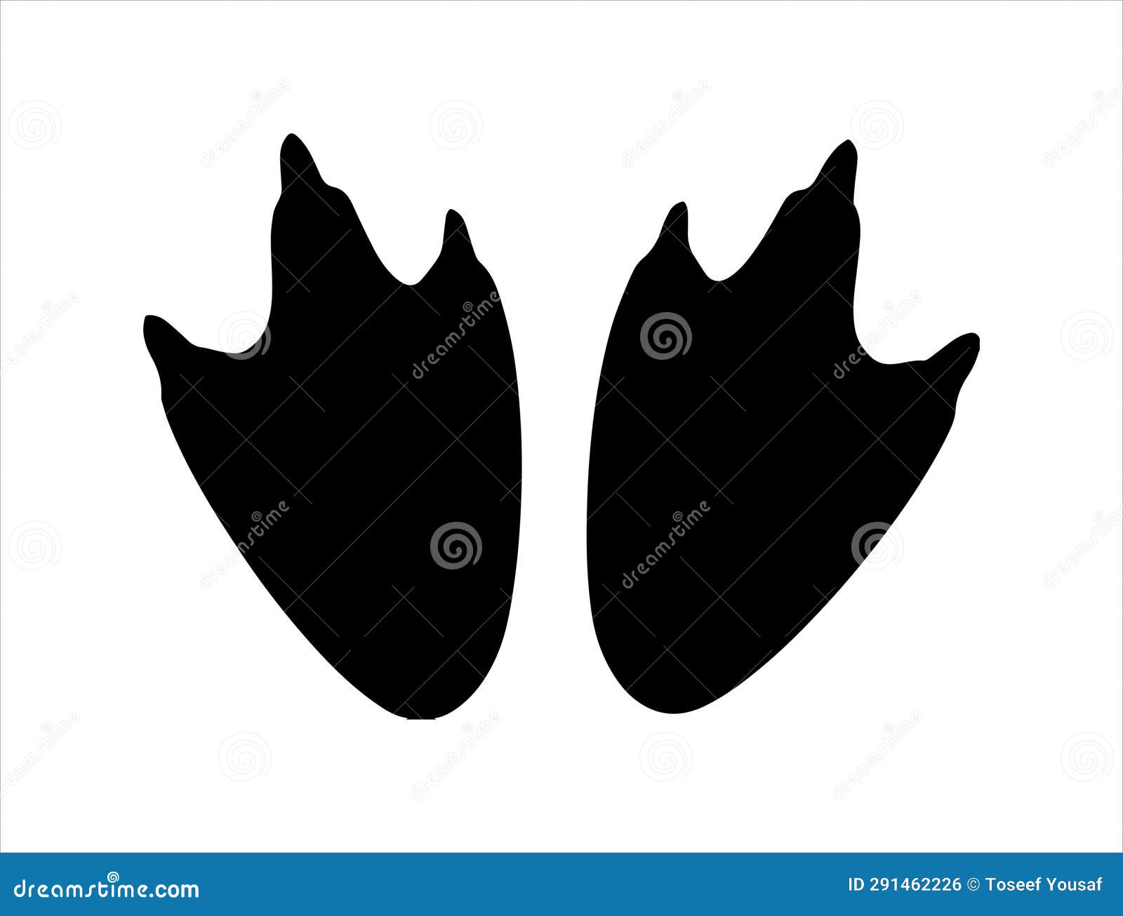 Penguin Footprint Silhouette on White Background Stock Vector ...
