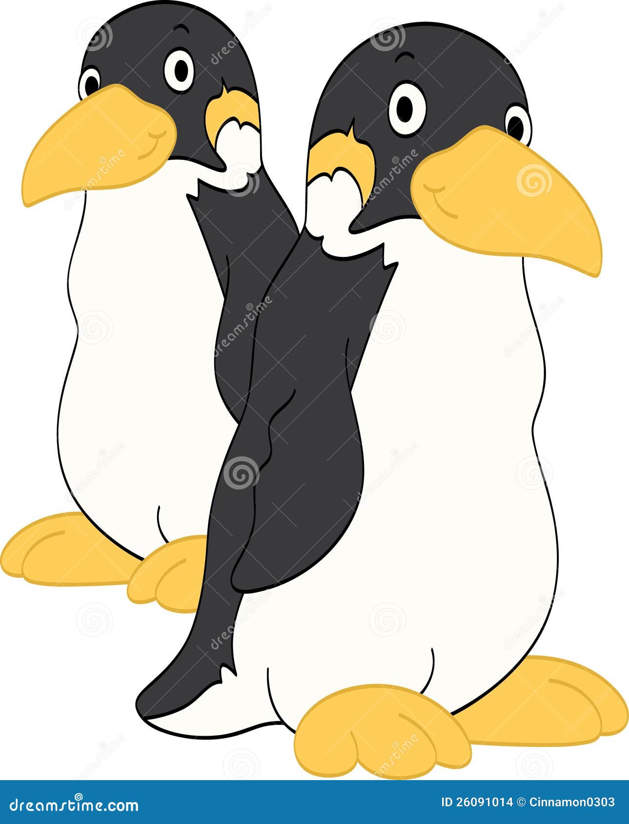 Penguin Friends stock vector. Illustration of black, tail - 26091014
