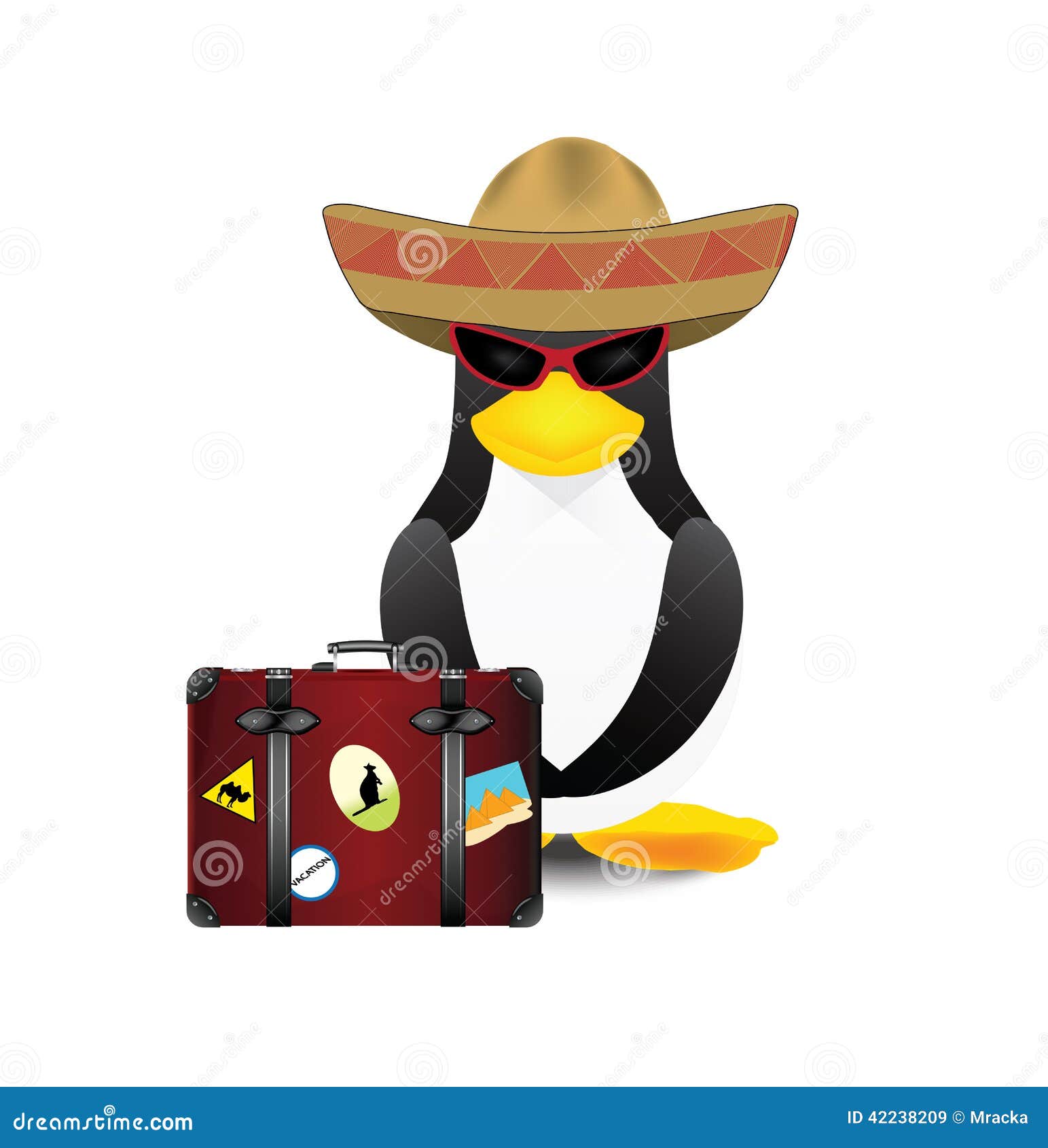 Mexican Penguin Vector | CartoonDealer.com #6857156