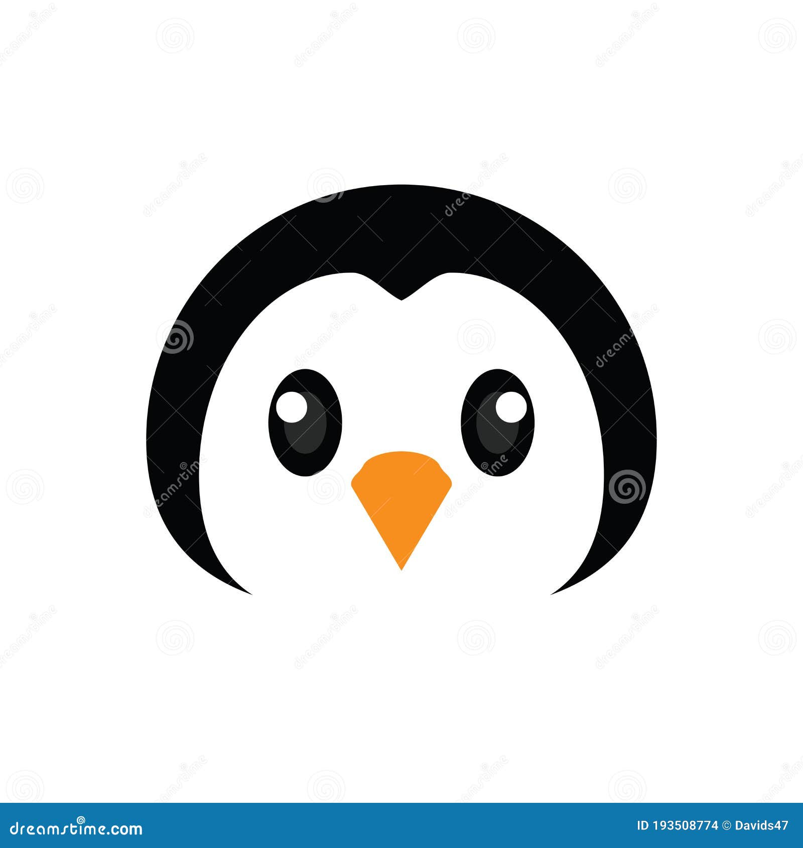 Penguin head cartoon stock vector. Illustration of wild - 193508774