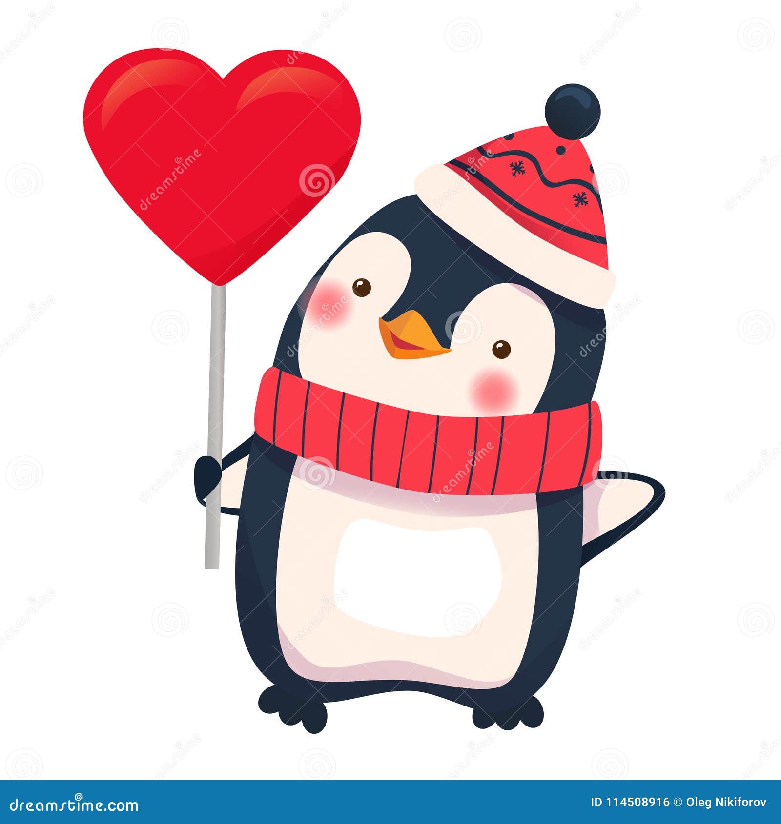 Penguin holding heart stock vector. Illustration of baby - 114508916 Penguin holding heart stock vector. Illustration of baby - 114508916