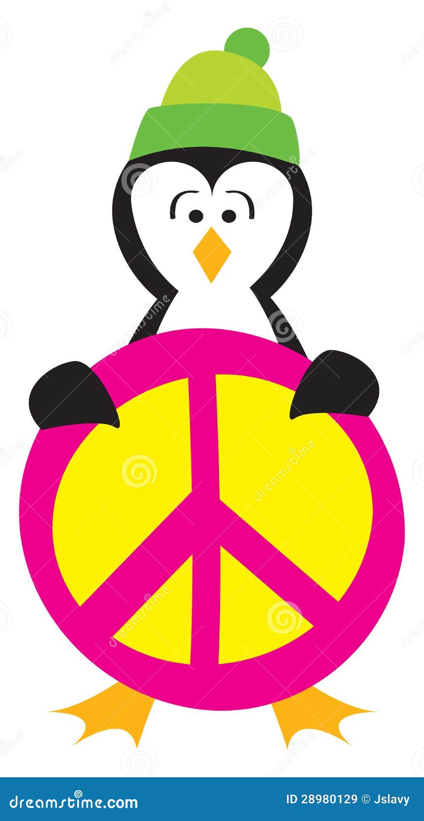 Penguin Holding a Peace Sign Stock Vector - Illustration of penguin ...