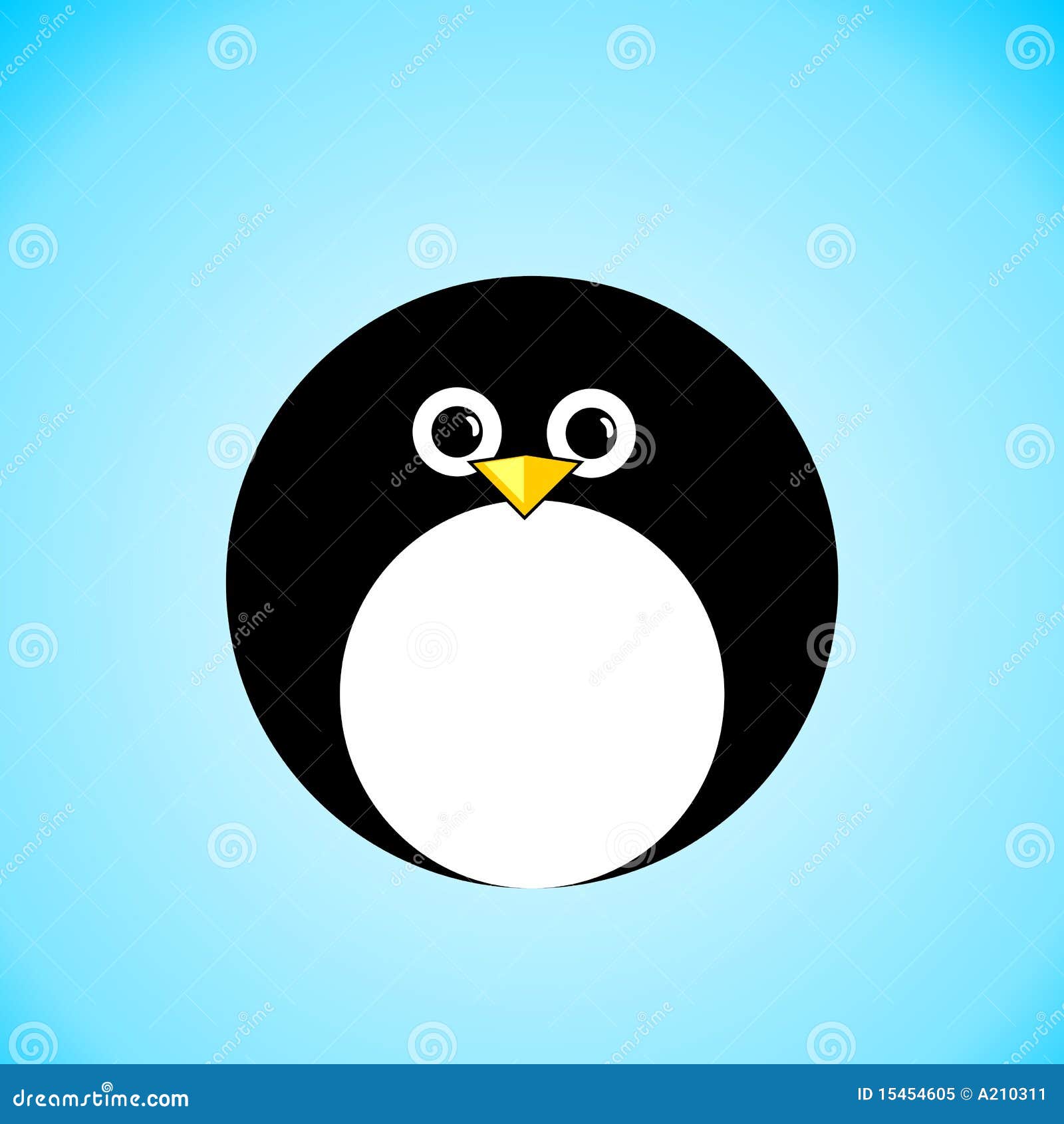 Penguin icon stock vector. Illustration of animal, bird - 15454605